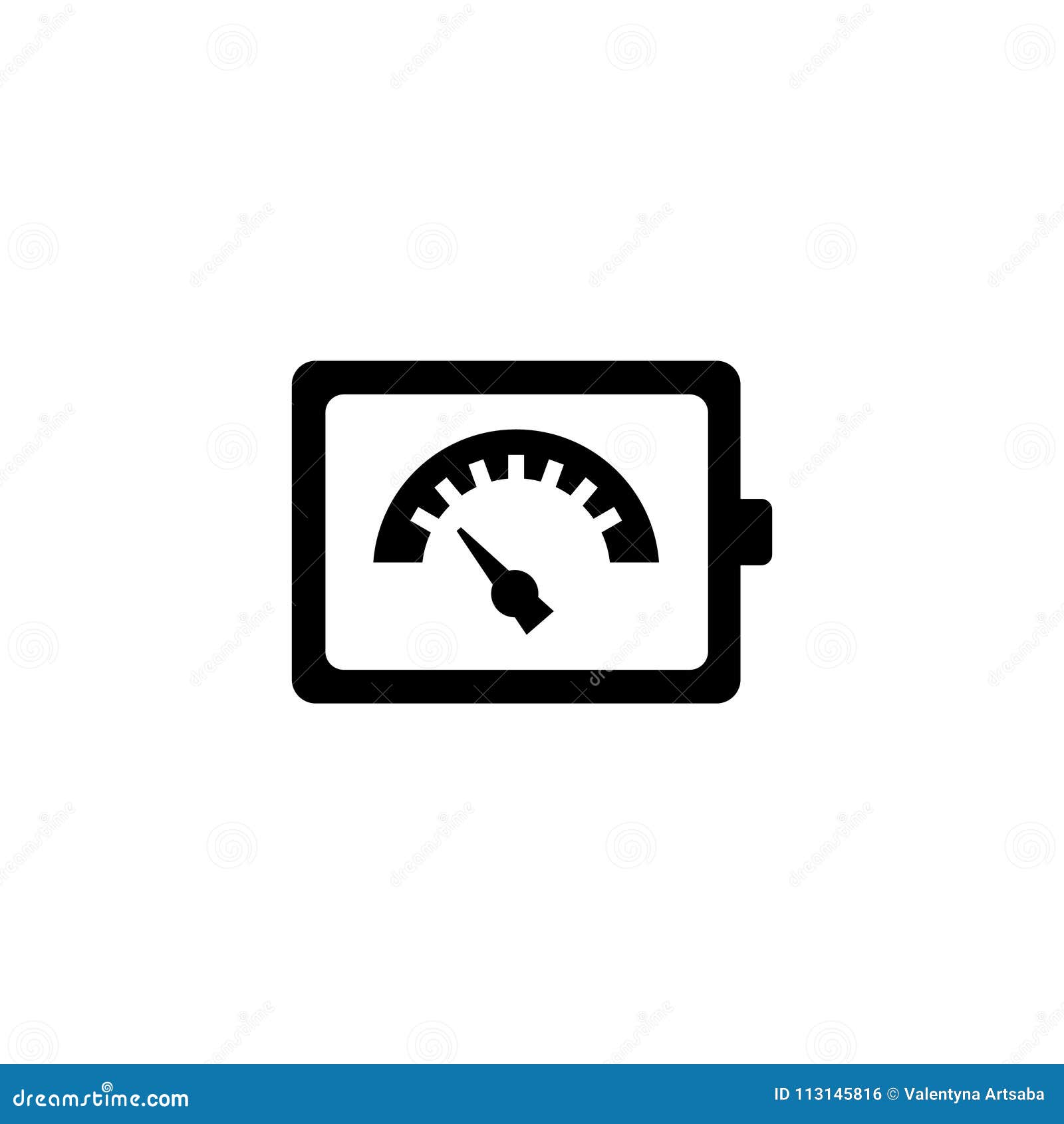 Gas Meter Flat Icon. Fuel Gouge Counter, Full Tank. Oil Industry Vector ...