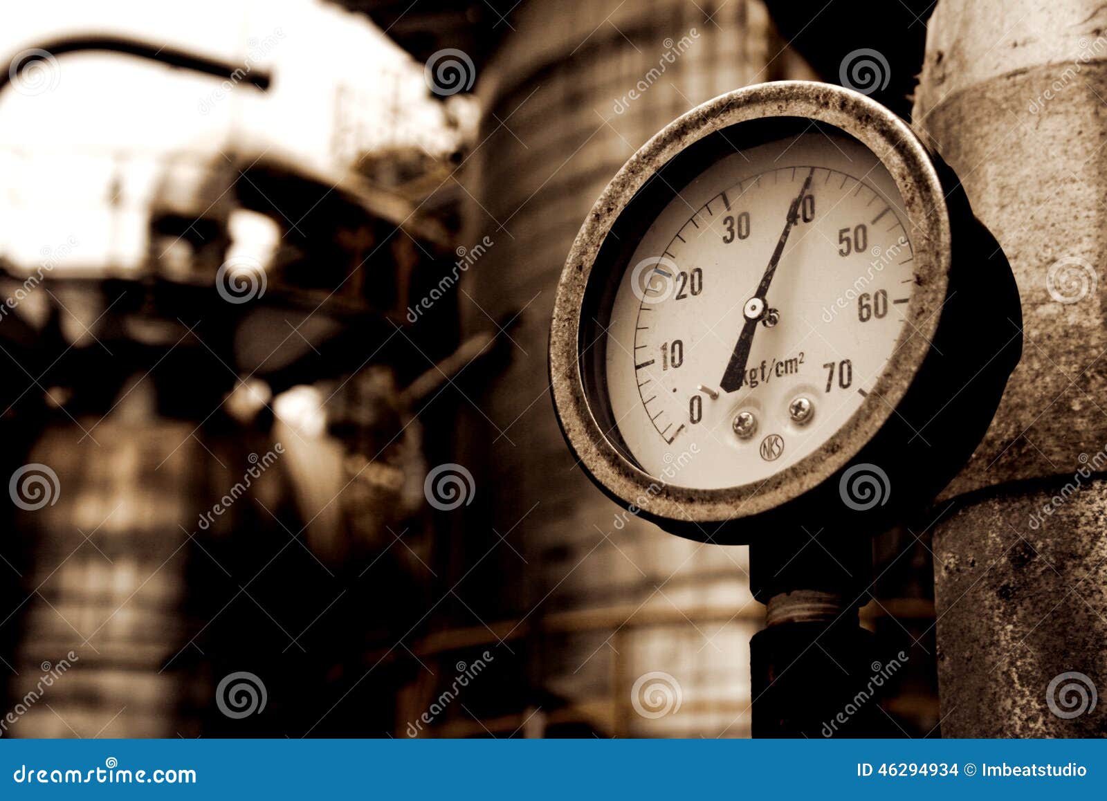 Gas meter pressure gauge stock photo. Image of industrial - 46294934