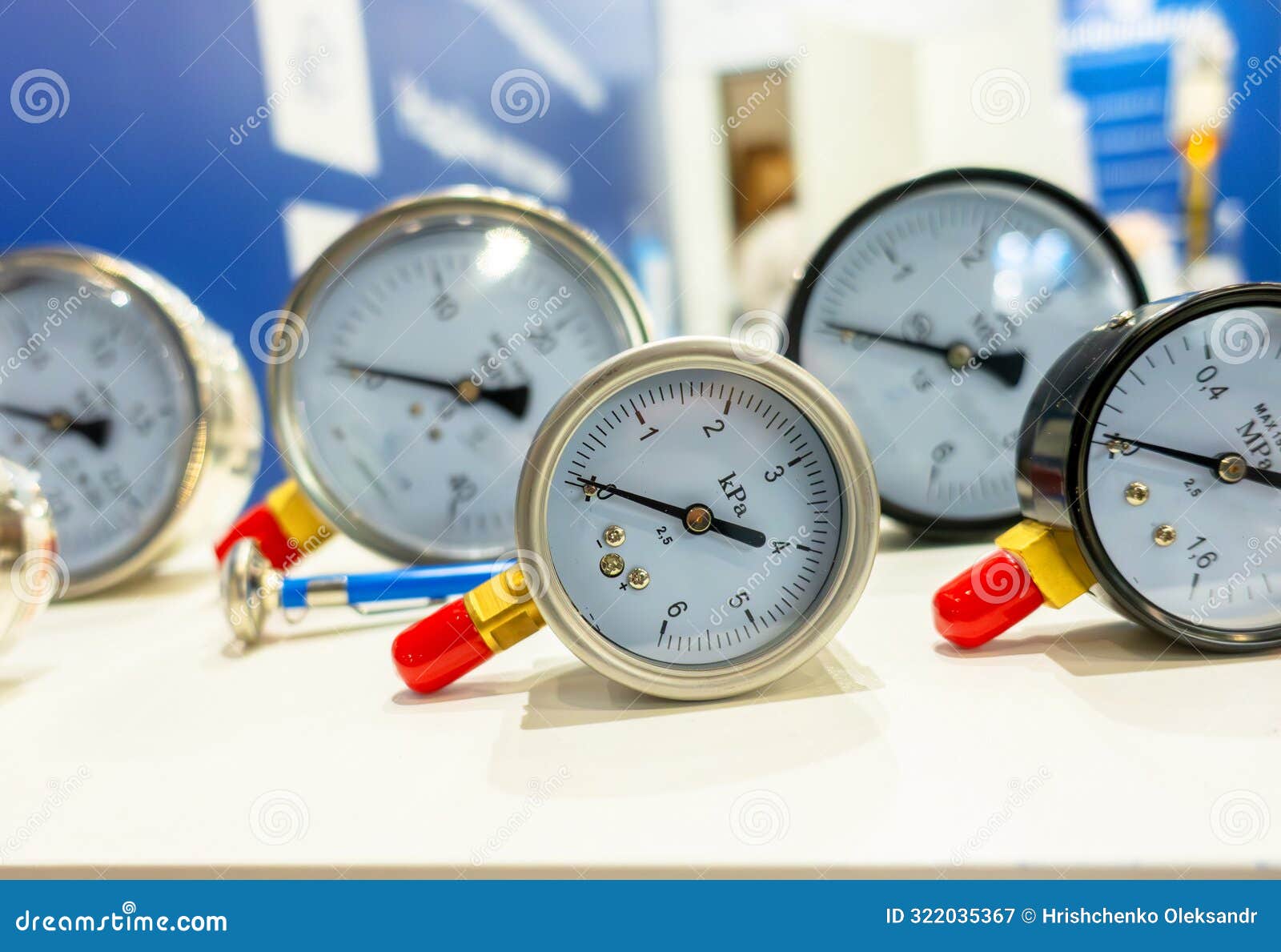 Pressure Meter for Measuring Excess Gas Pressure Stock Image - Image of ...