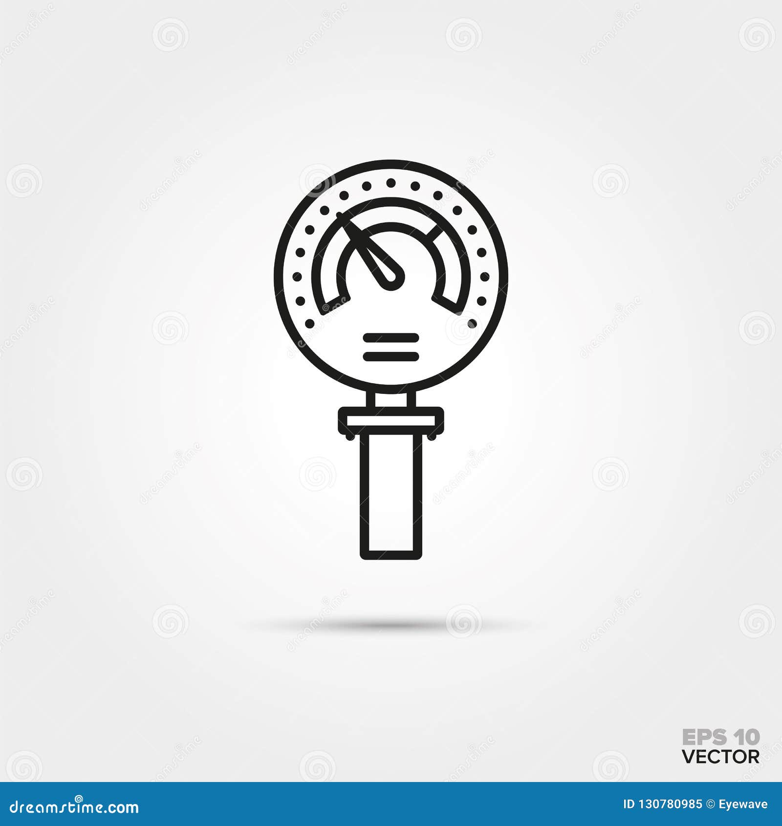 Pressure Meter Vector Icon. Stock Vector - Illustration of pressure ...