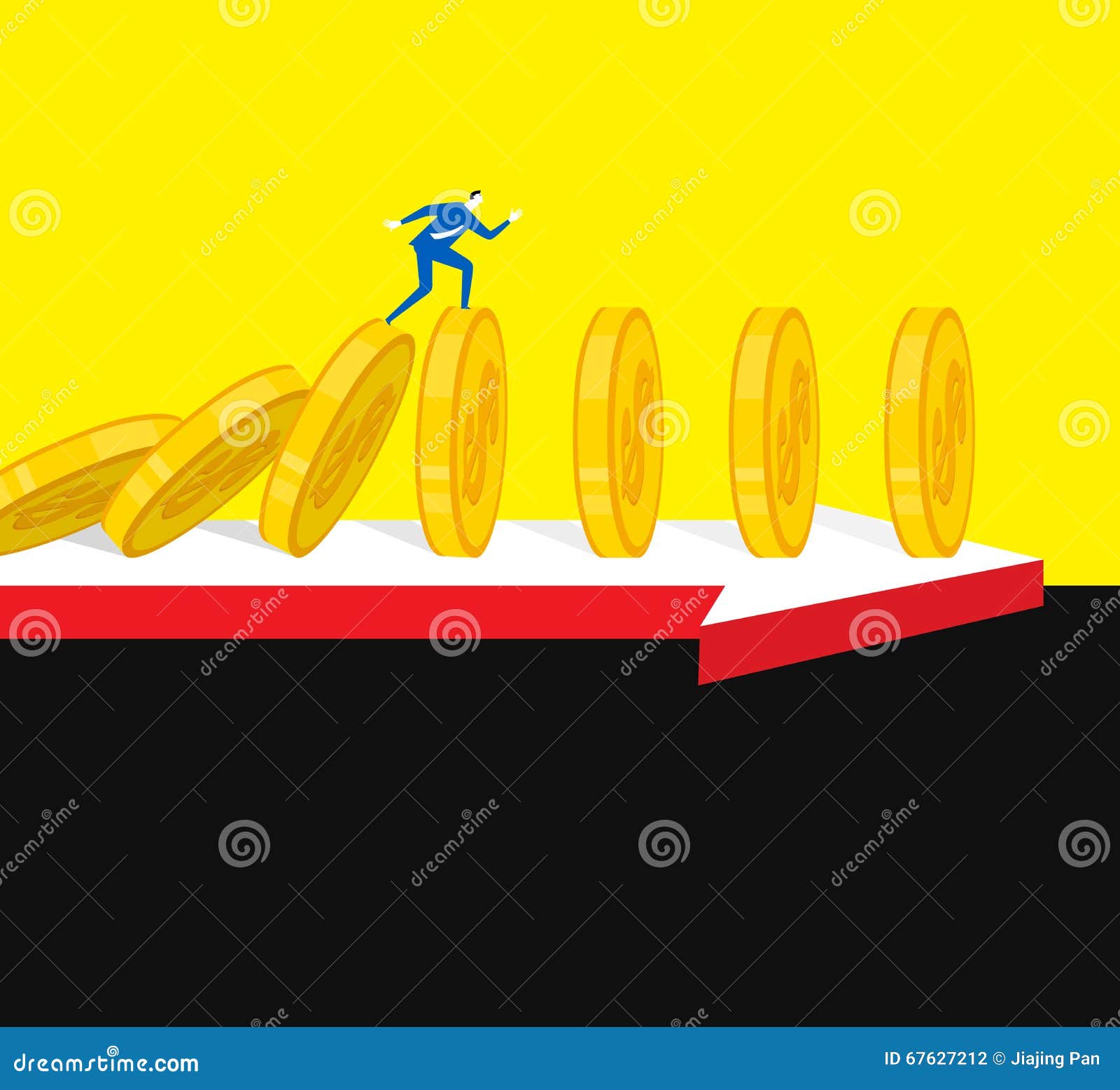 Pressure of money stock illustration. Illustration of confront - 67627212