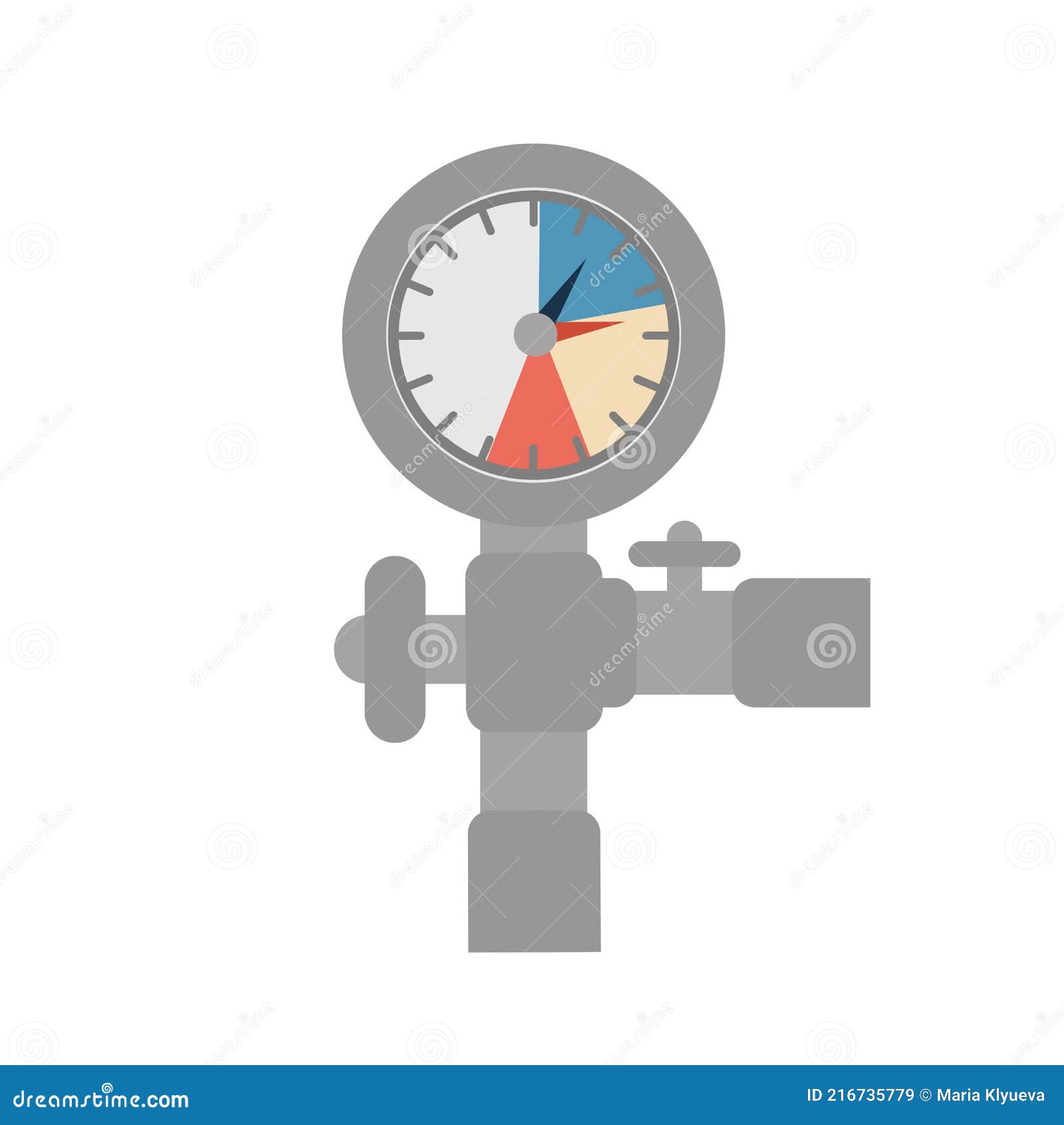 Pressure Reducer for Gas Cylinders. Flat Vector Stock Vector ...