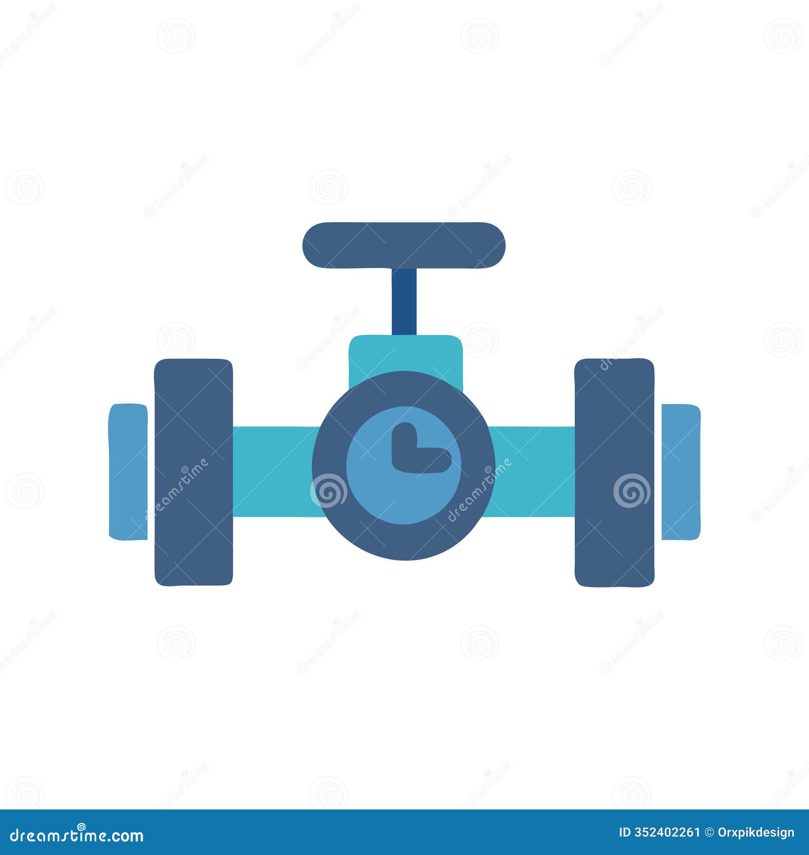 Pressure Regulation Valve Icon for Systems Stock Illustration ...