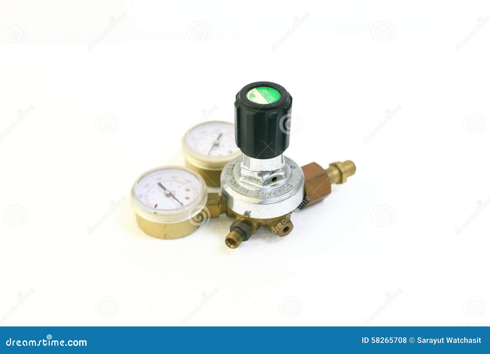 Pressure Regulator on White Background Stock Photo - Image of used ...