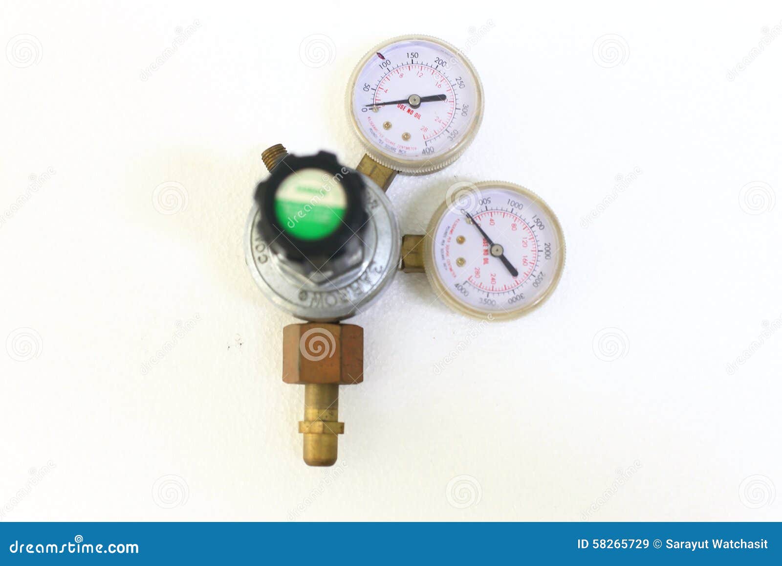 Pressure Regulator on White Background Stock Image - Image of fluid ...