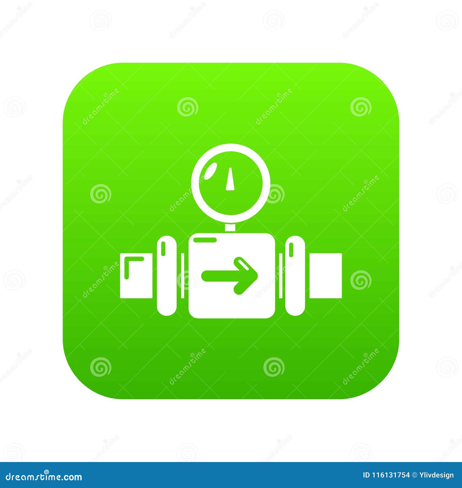 Pressure Sensor Icon Green Vector Stock Vector - Illustration of ...