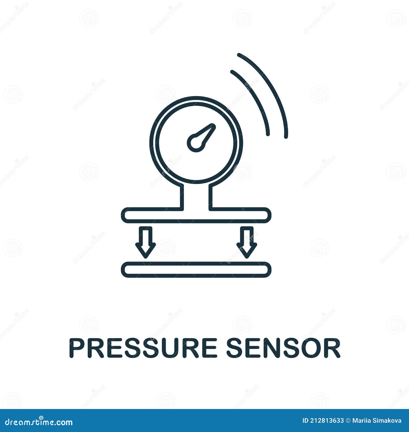 Pressure Sensor Icon. Simple Element from Sensors Icons Collection ...