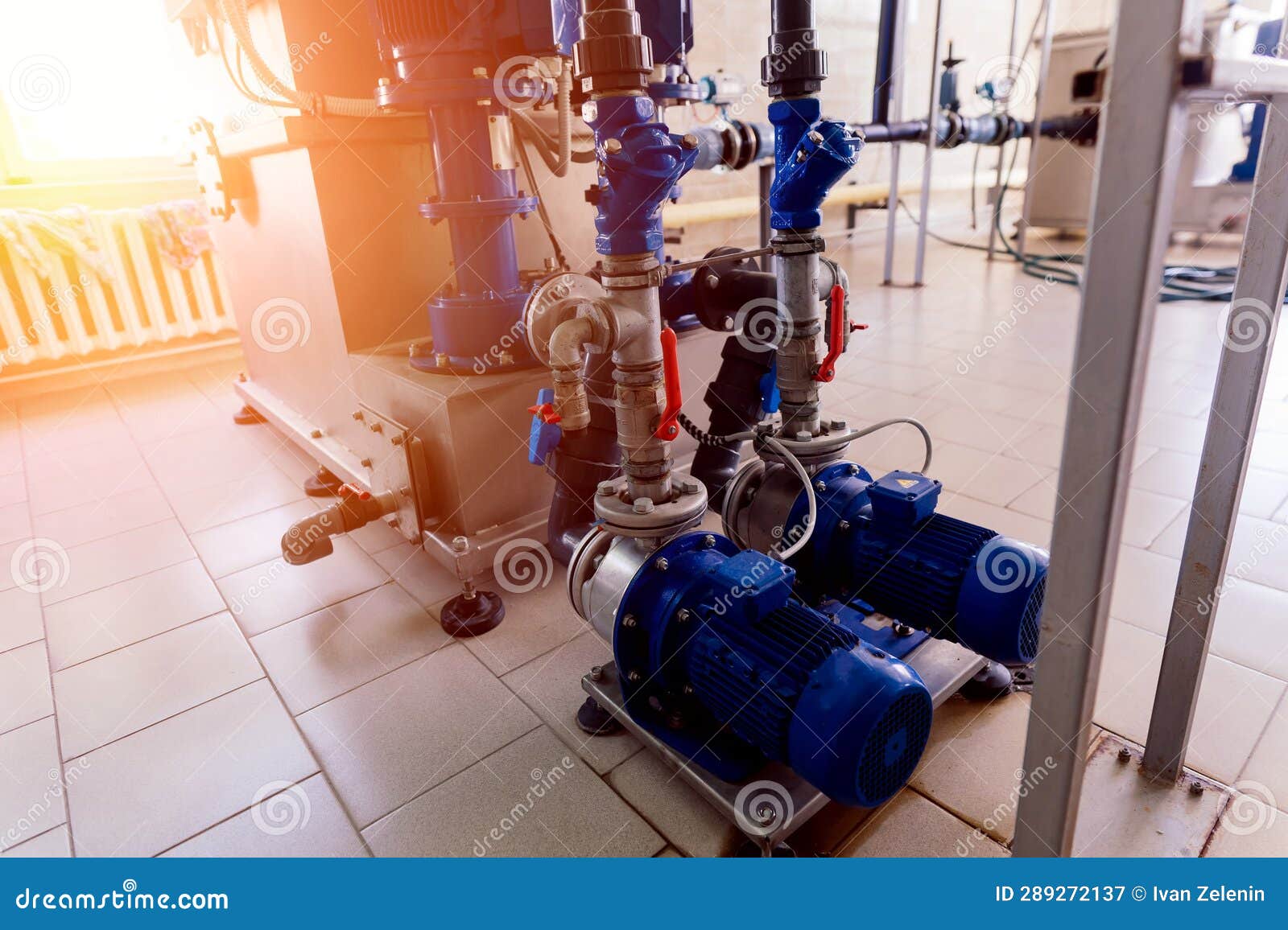 Pressure Sensor in an Industrial Boiler Room. Barometer in the Heating ...