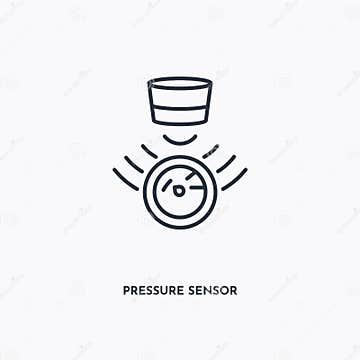 Pressure Sensor Outline Icon. Simple Linear Element Illustration ...