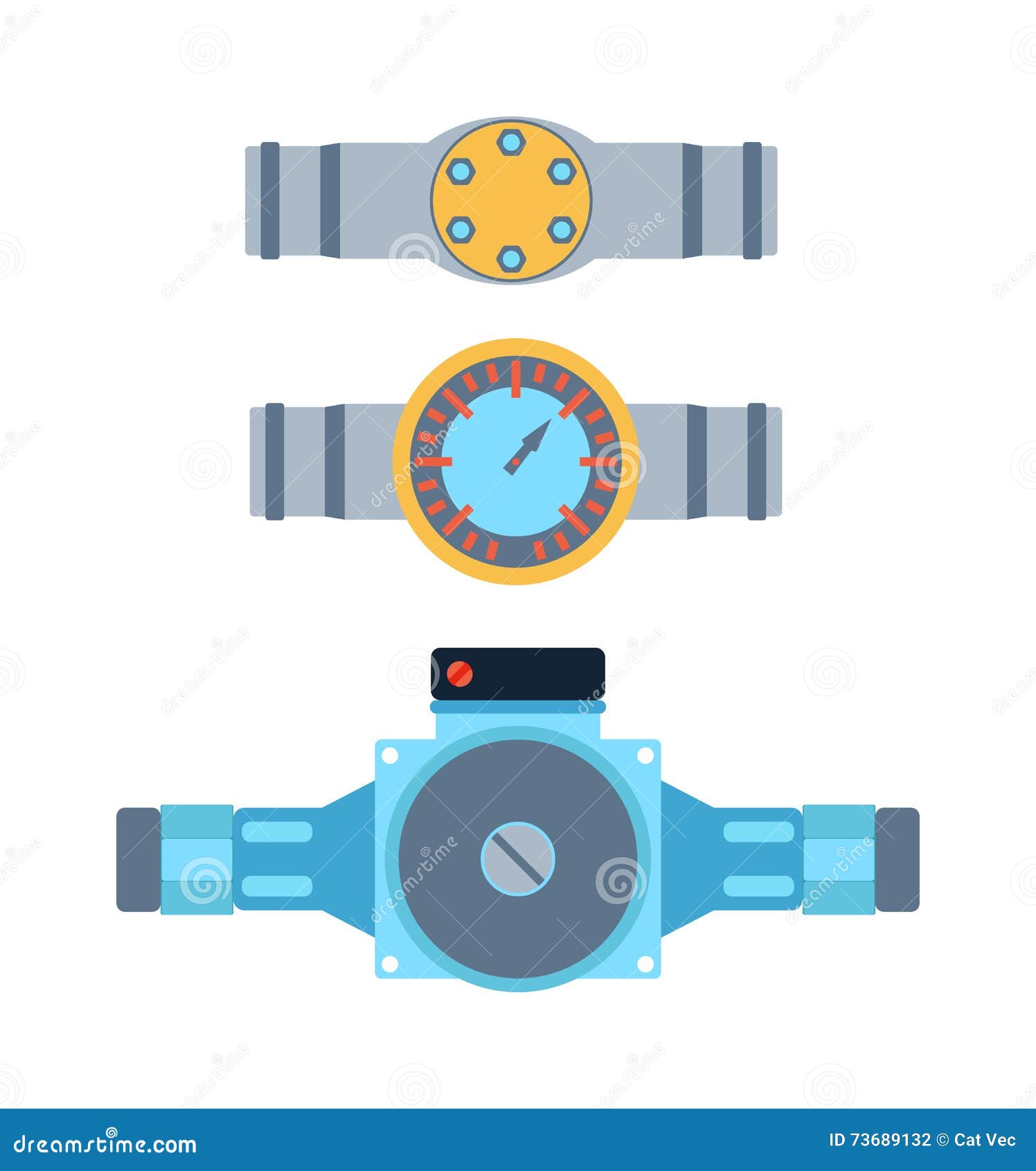 Air Pressure Sensor Icon Stock Vector Illustration Flat Design ...