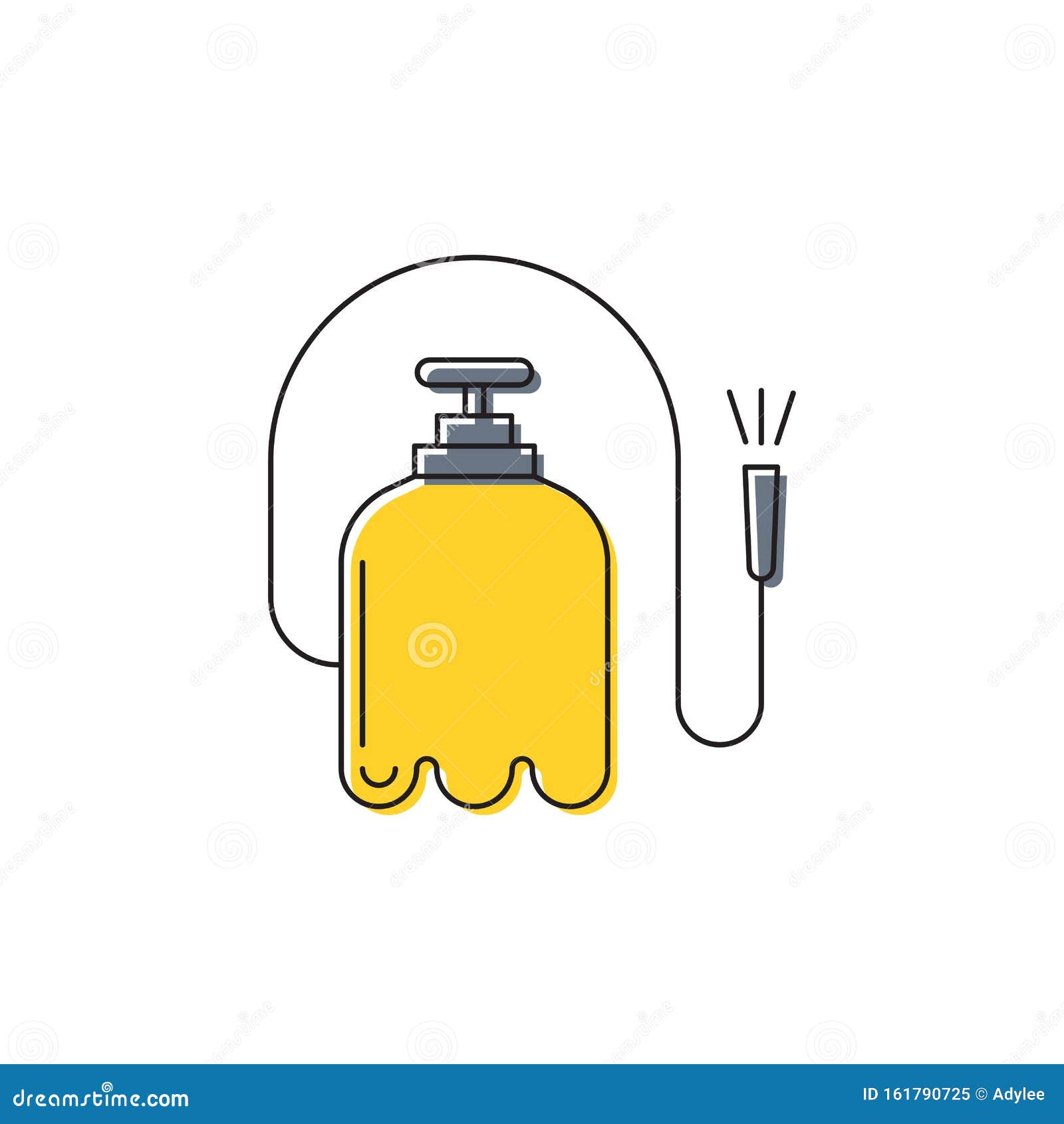 Pressure Sprayer Vector Icon Symbol Isolated on White Background Stock ...
