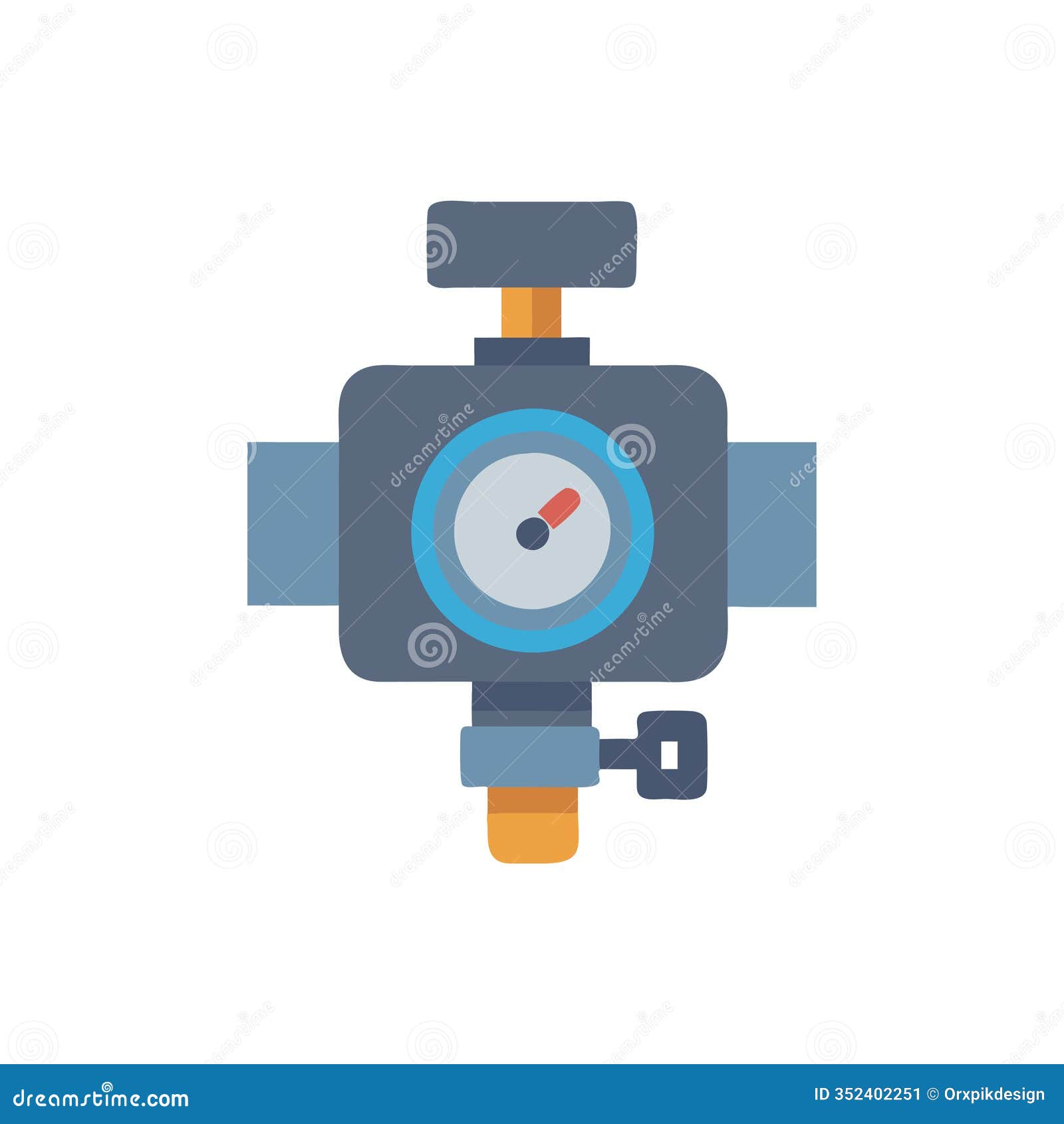 Pressure Tank Switch Icon For Control Systems Cartoon Vector ...
