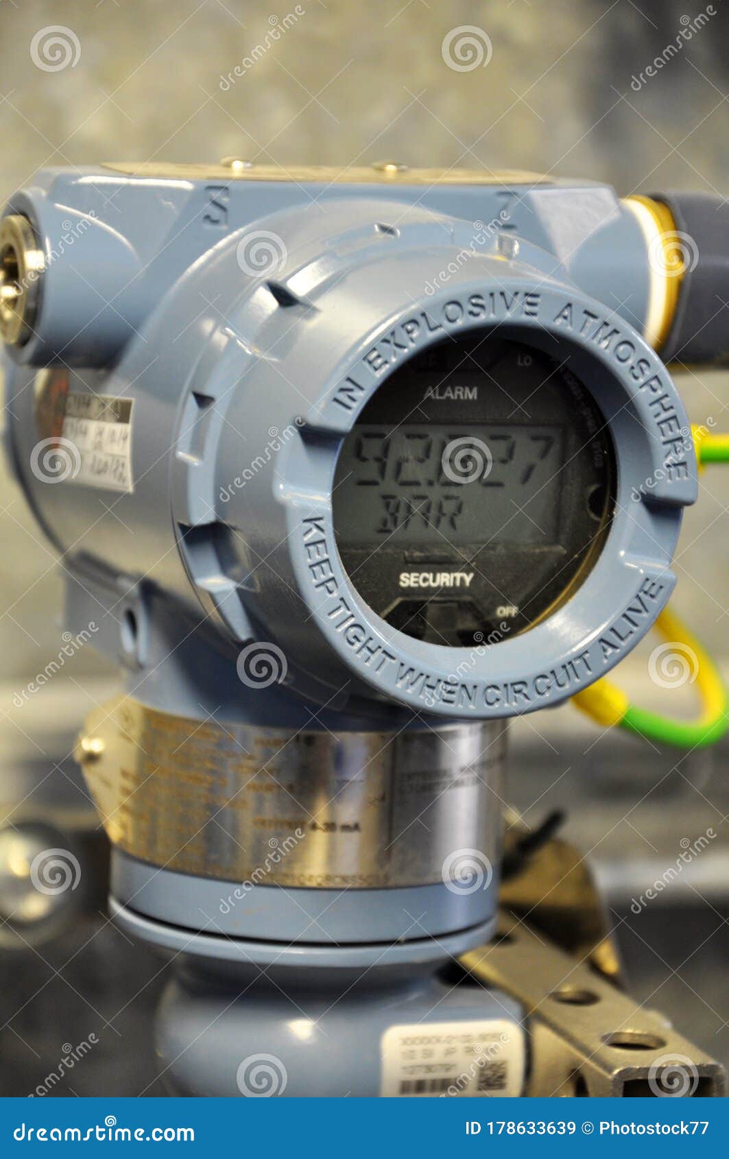 The Pressure Transmitter Installed on Process Equipment Stock Image ...