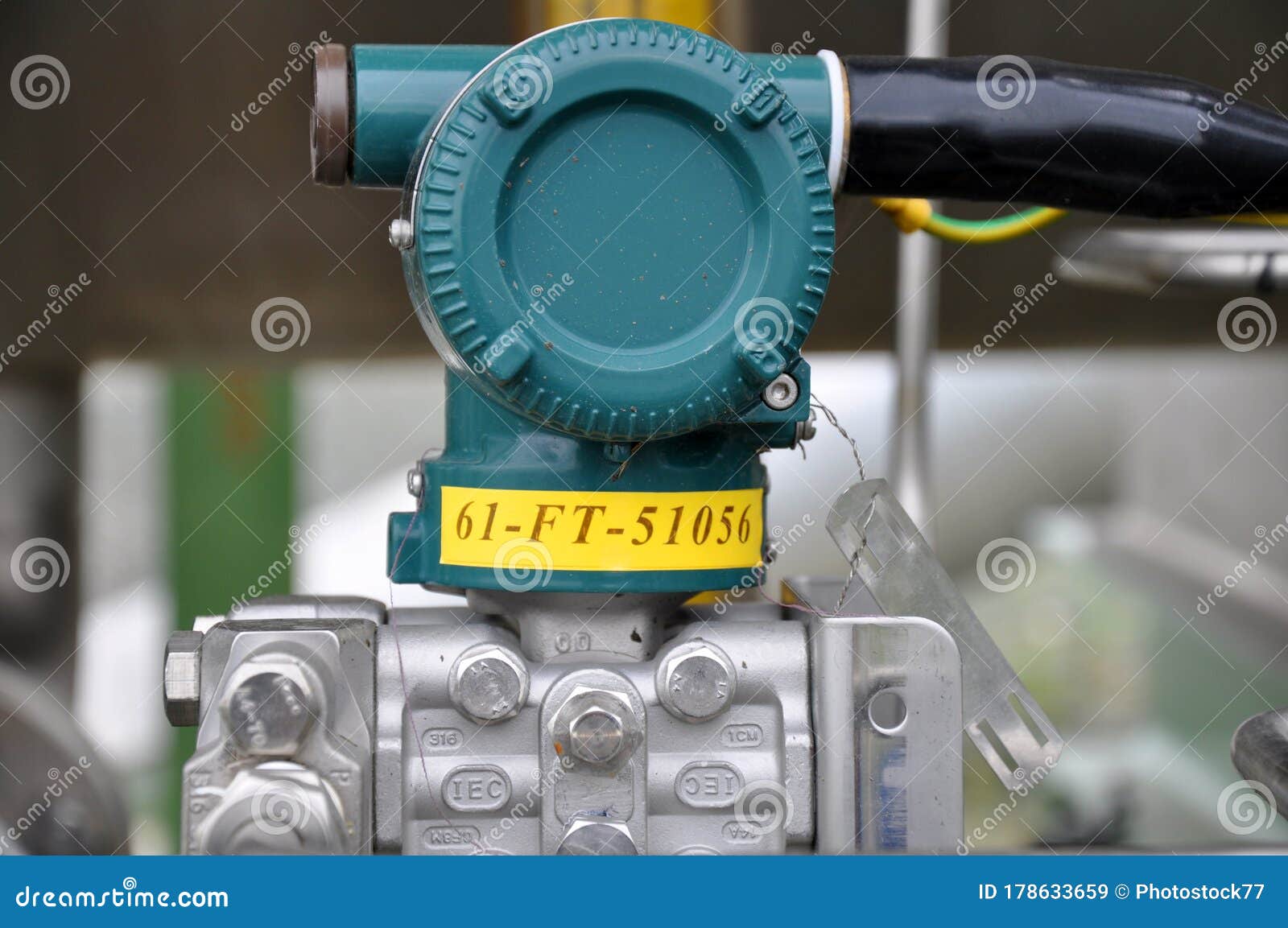 The Pressure Transmitter Installed on Process Equipment Stock Image ...
