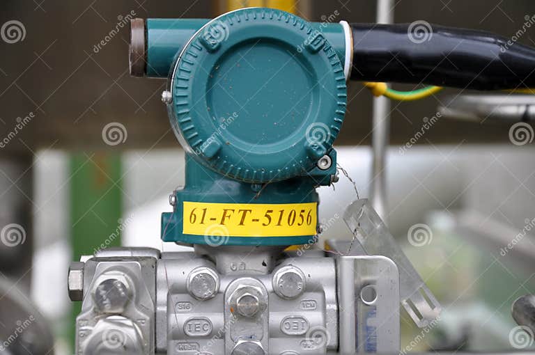 The Pressure Transmitter Installed on Process Equipment Stock Image ...