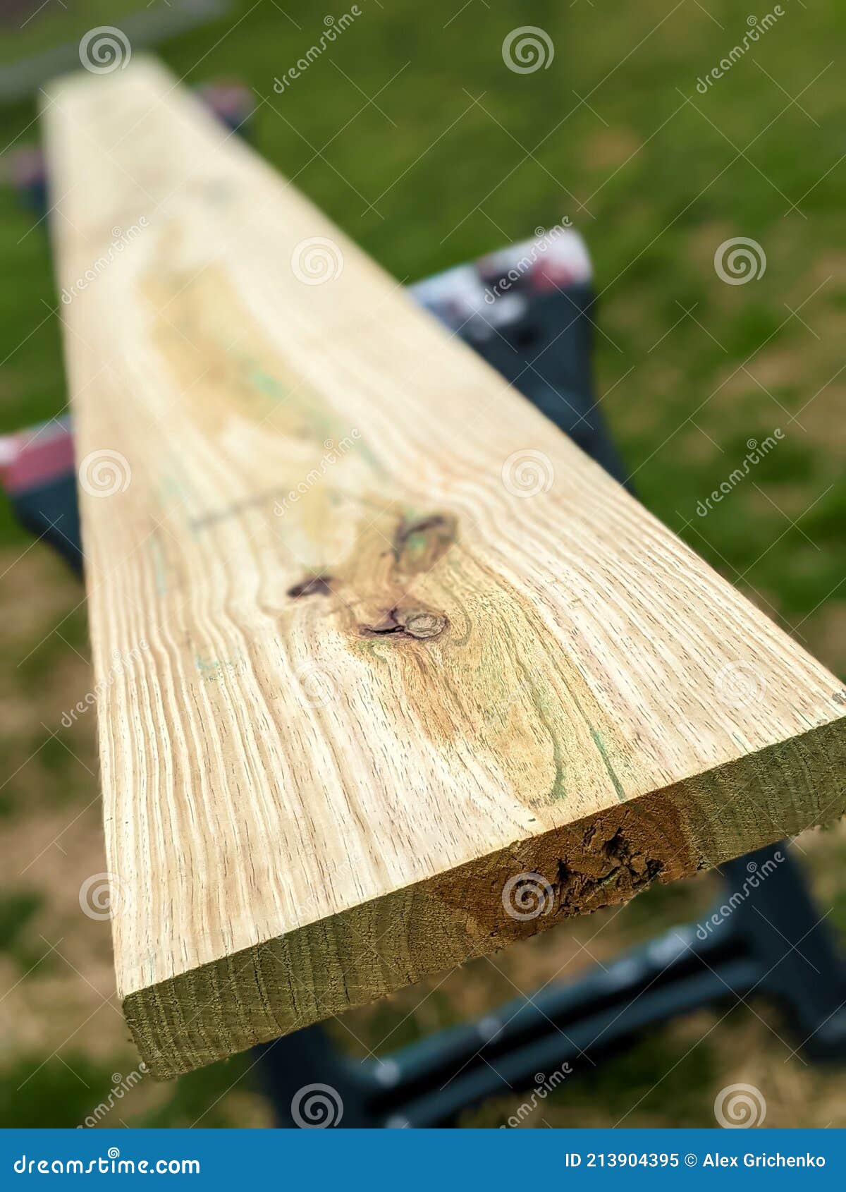 Pressure Treated 2x12x16 Resting on Stands Stock Image - Image of ...