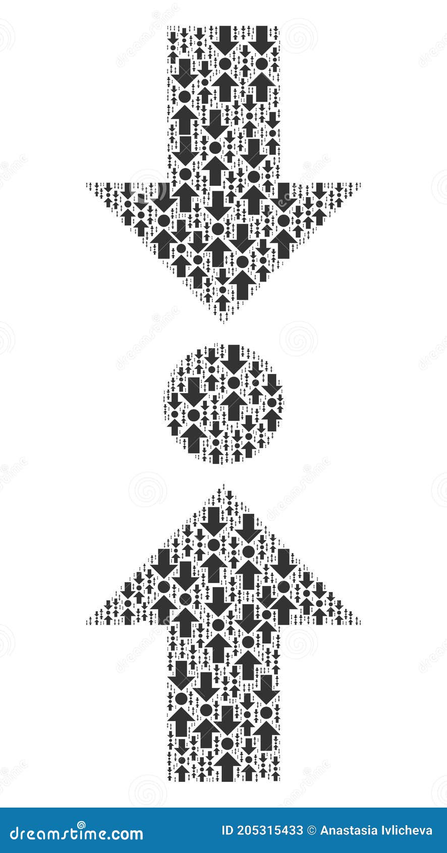 Pressure Vertical Fractal Collage Of Pressure Vertical Icons And ...