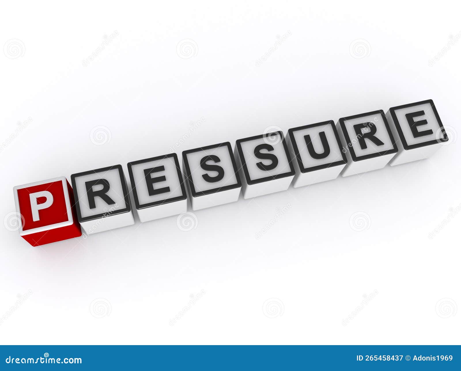 Pressure Word Block on White Stock Illustration - Illustration of hours ...