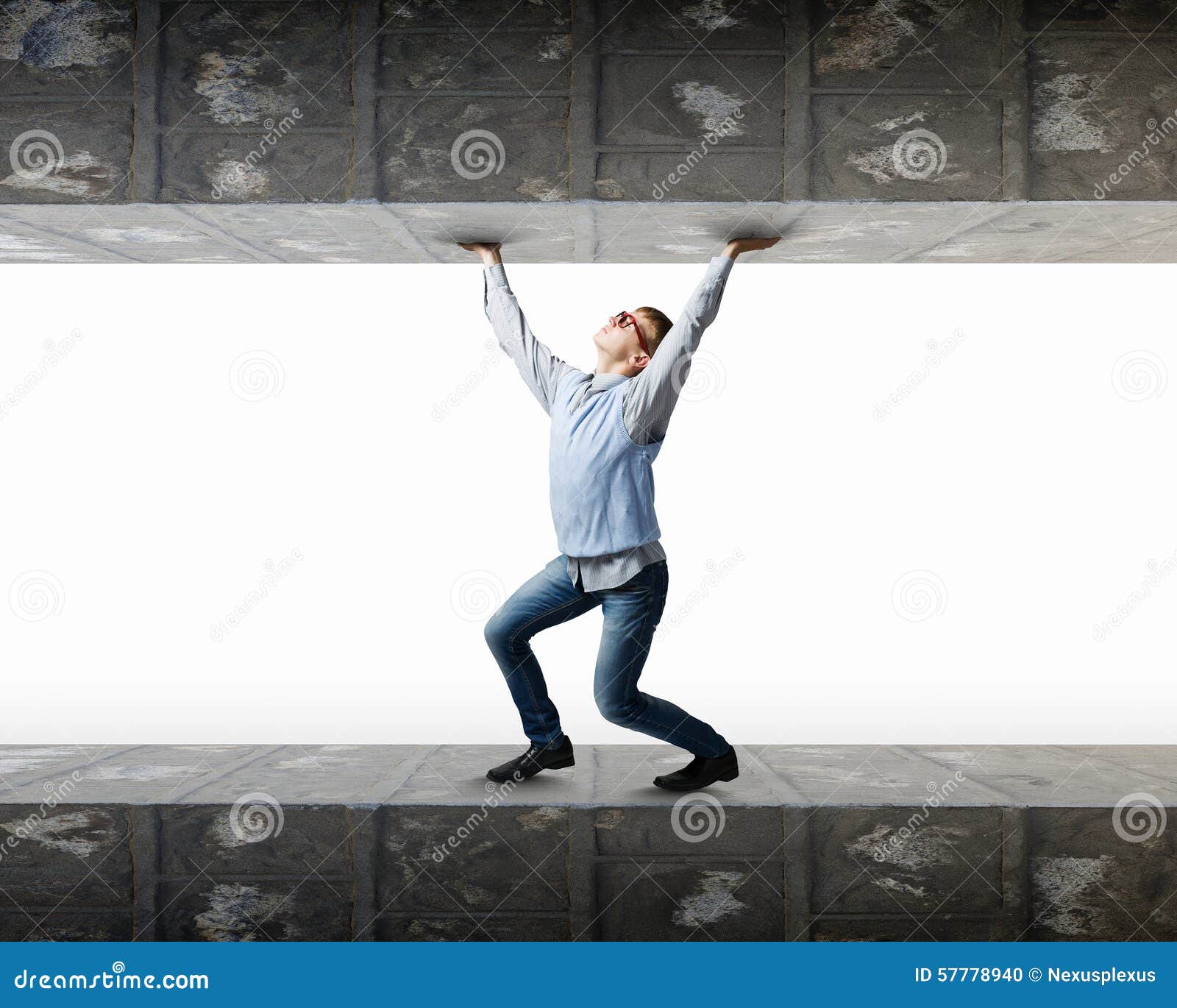 Pressured with Circumstances Stock Photo - Image of standing ...