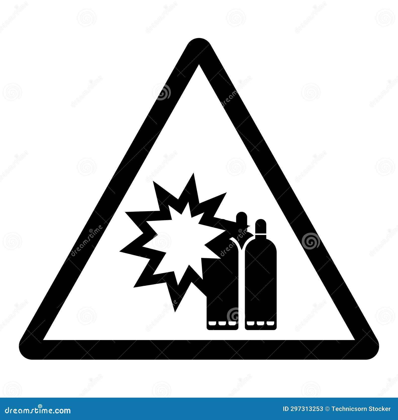 Pressurized Can Cause Severe Injury Lock Out Source Symbol Sign ,Vector ...