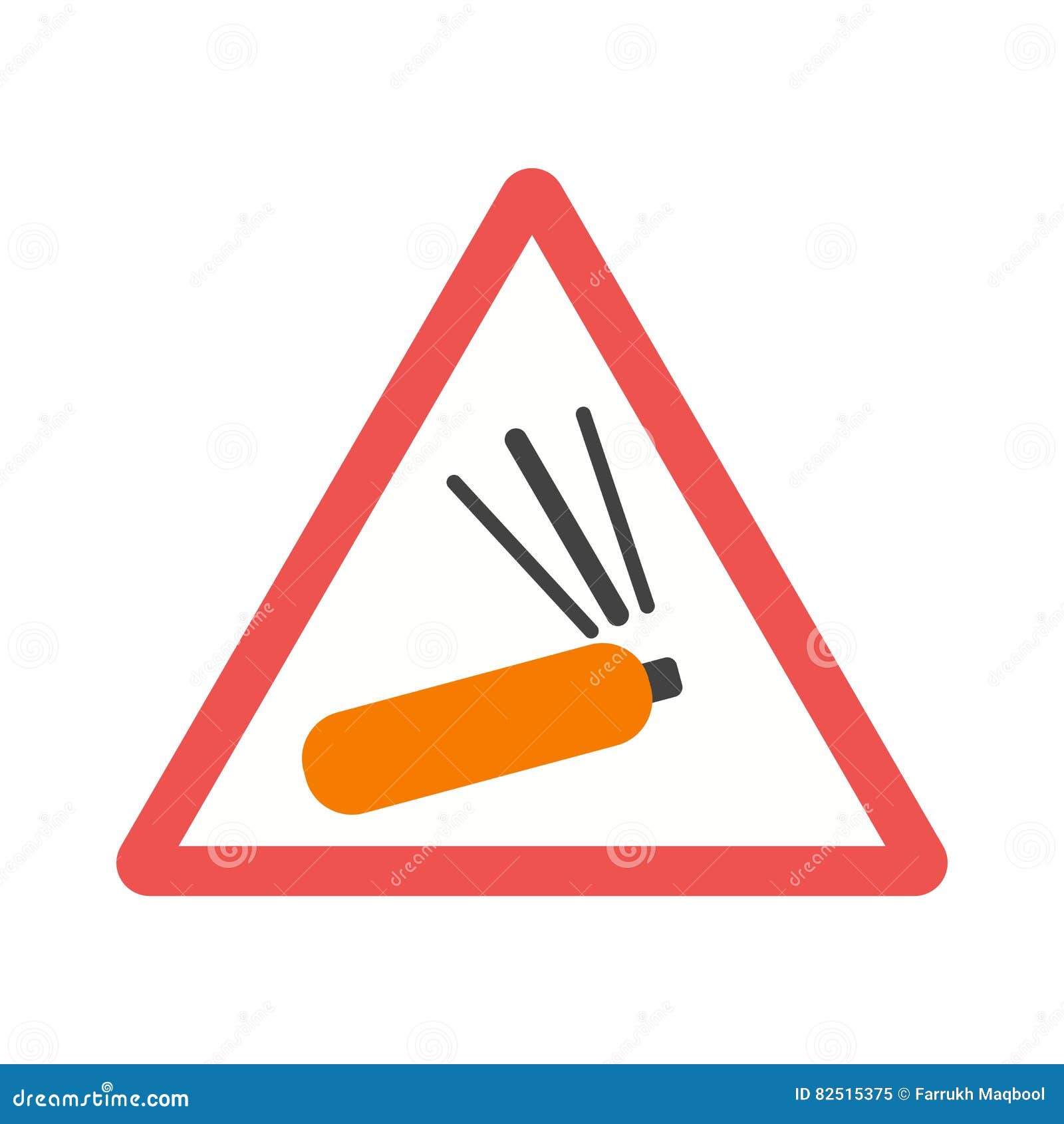 Pressurized Cylinder Symbol Sign,Vector Illustration, Isolate On White ...