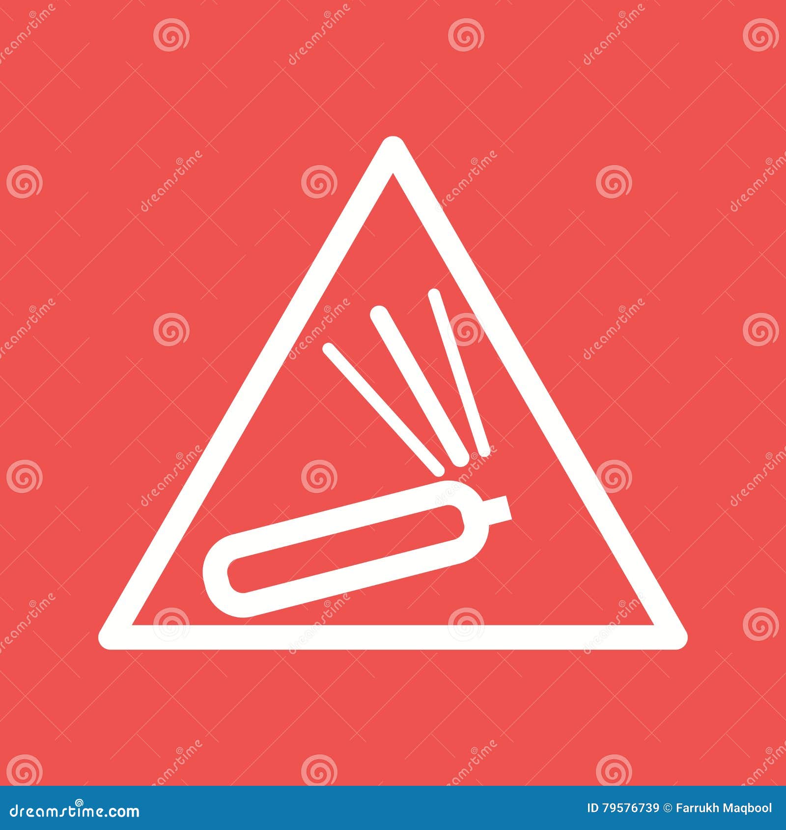 Pressurized Cylinder Symbol Sign,Vector Illustration, Isolate On White ...