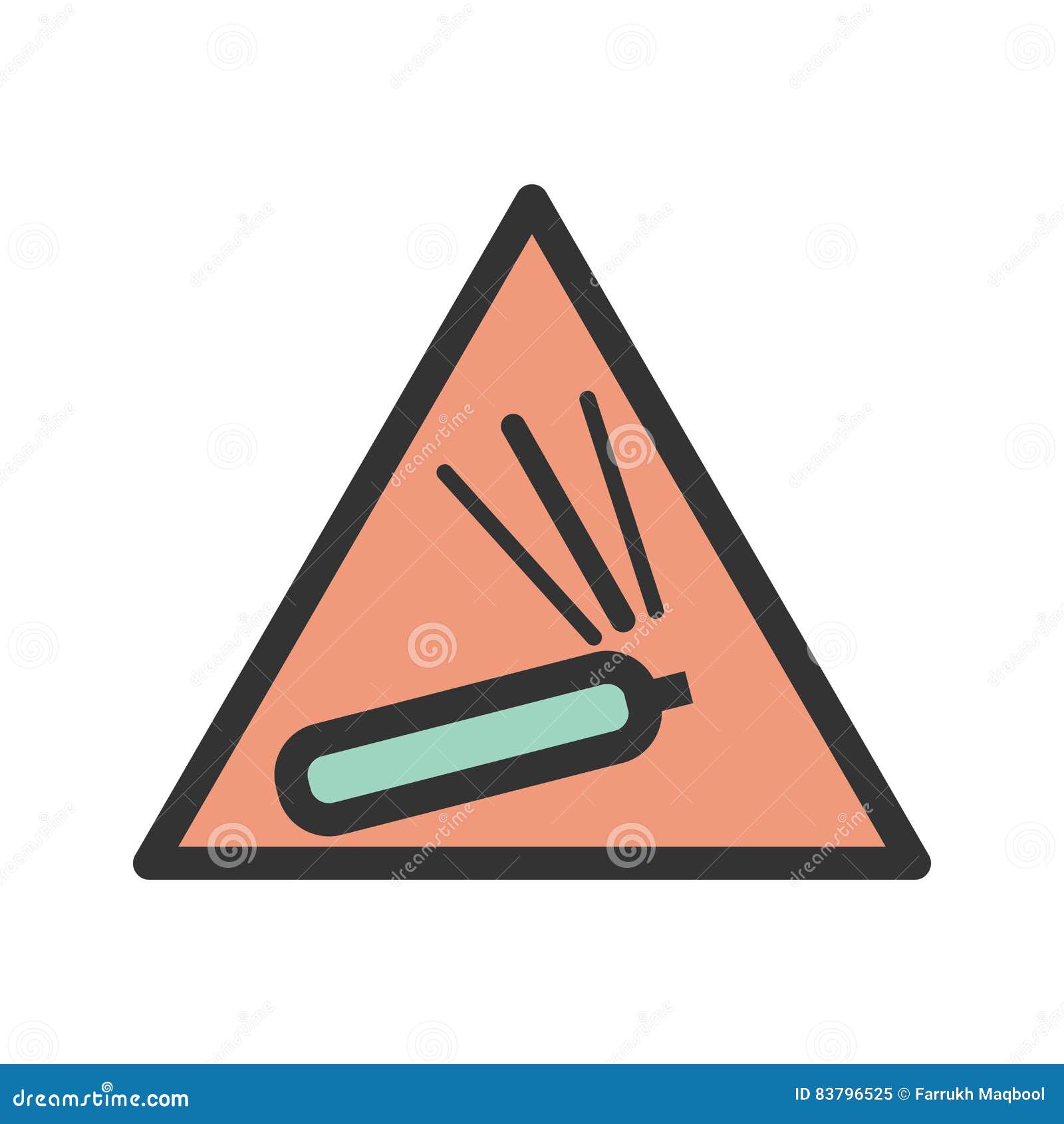 Pressurized Cylinder Symbol Sign,Vector Illustration, Isolate On White ...