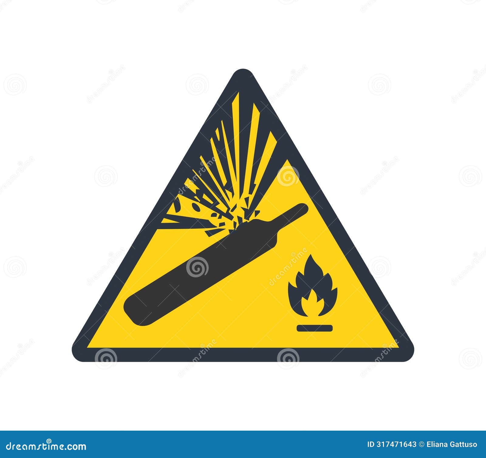 Pressurized Cylinders Symbol Stock Vector - Illustration of silhlouette ...