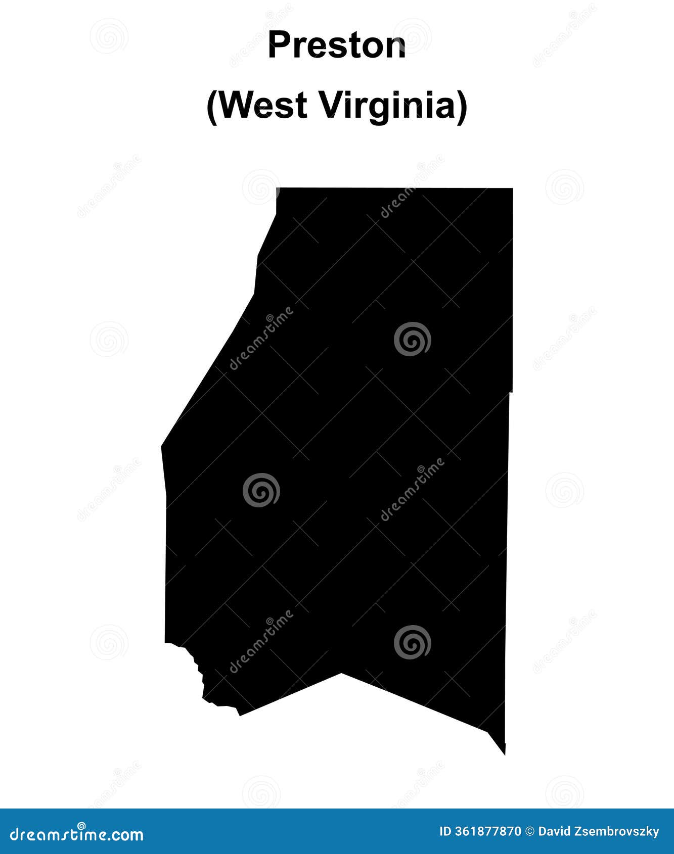 Preston Outline Map Cartoon Vector | CartoonDealer.com #371645751