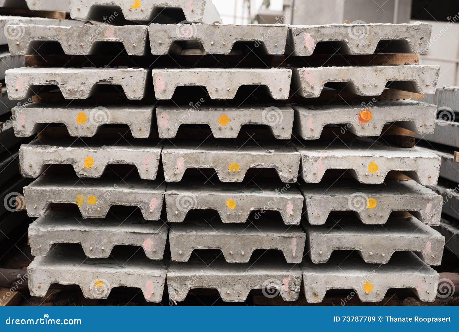 Prestressed Concrete Slabs. Stock Image - Image of flooring, precast ...
