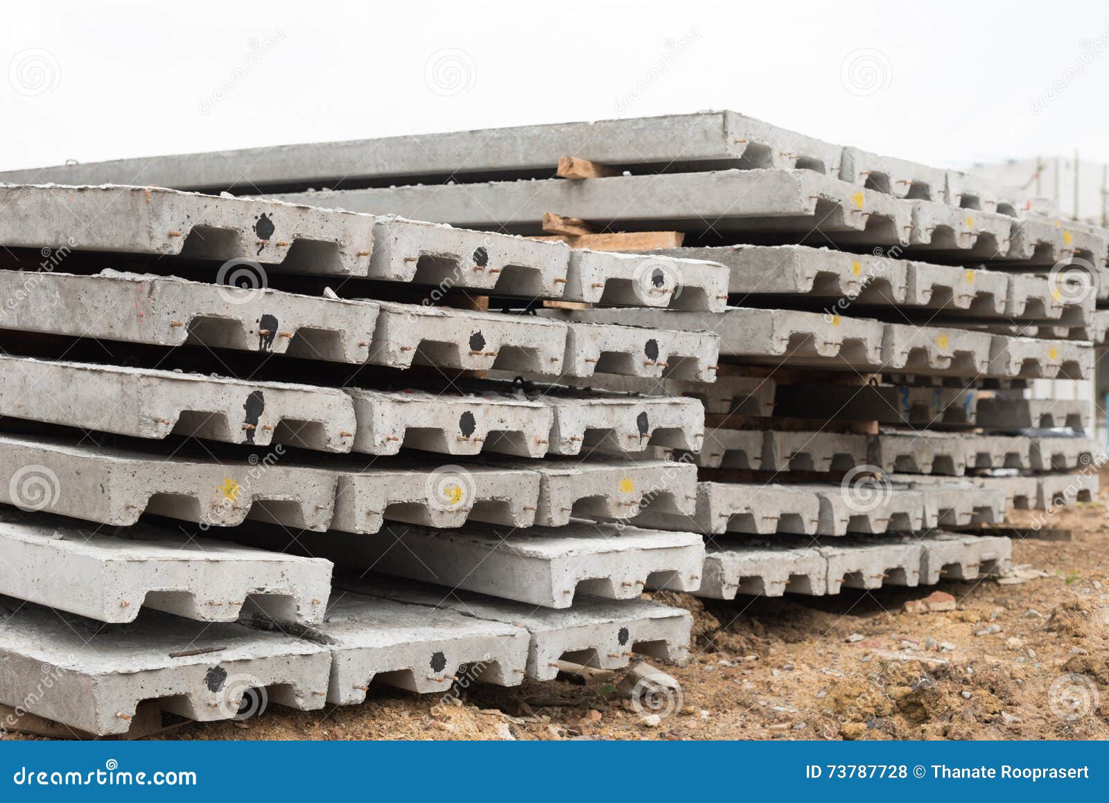 Prestressed Concrete Slabs. Stock Photo - Image of flooring, concrete ...