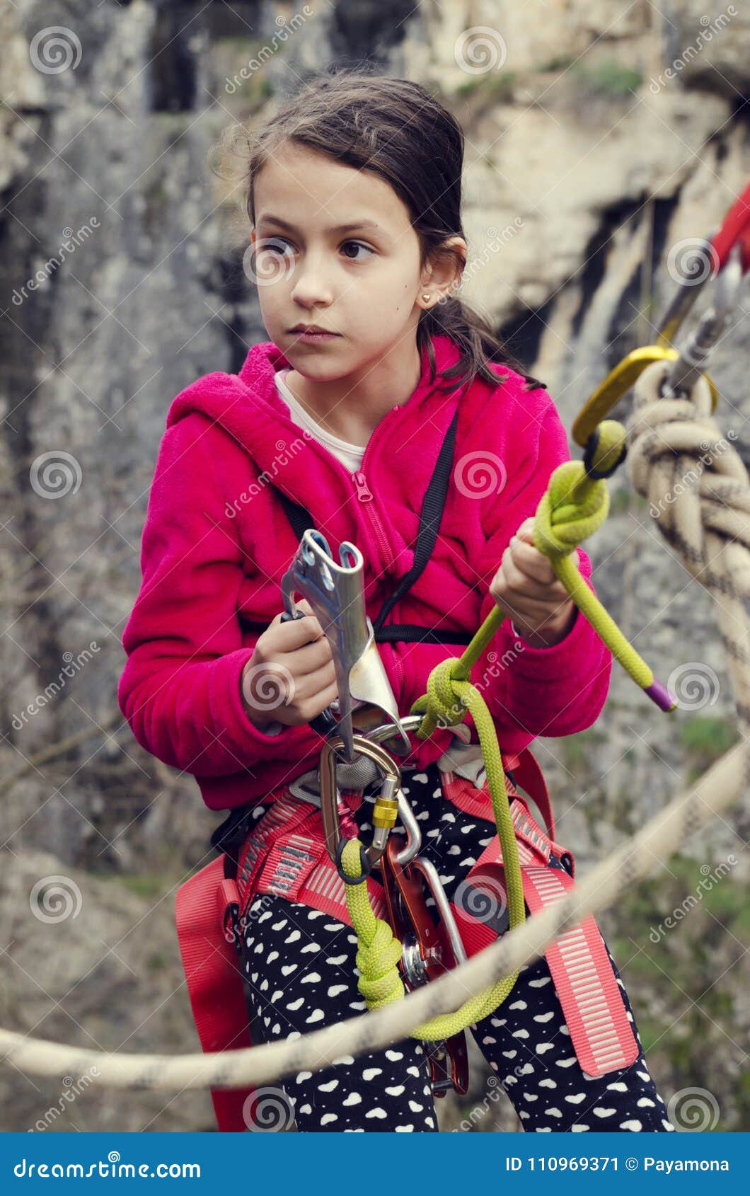 Preteen Girl with Climbing Equipment. Adventure. Sport Activity Stock ... Preteen Girl with Climbing Equipment. Adventure. Sport Activity Stock ...