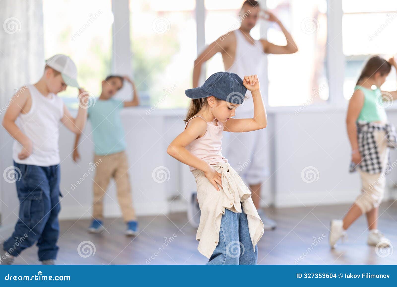 Preteen Girl Practicing Hip Hop Choreography with Peers and Instructor ... Preteen Girl Practicing Hip Hop Choreography with Peers and Instructor ...