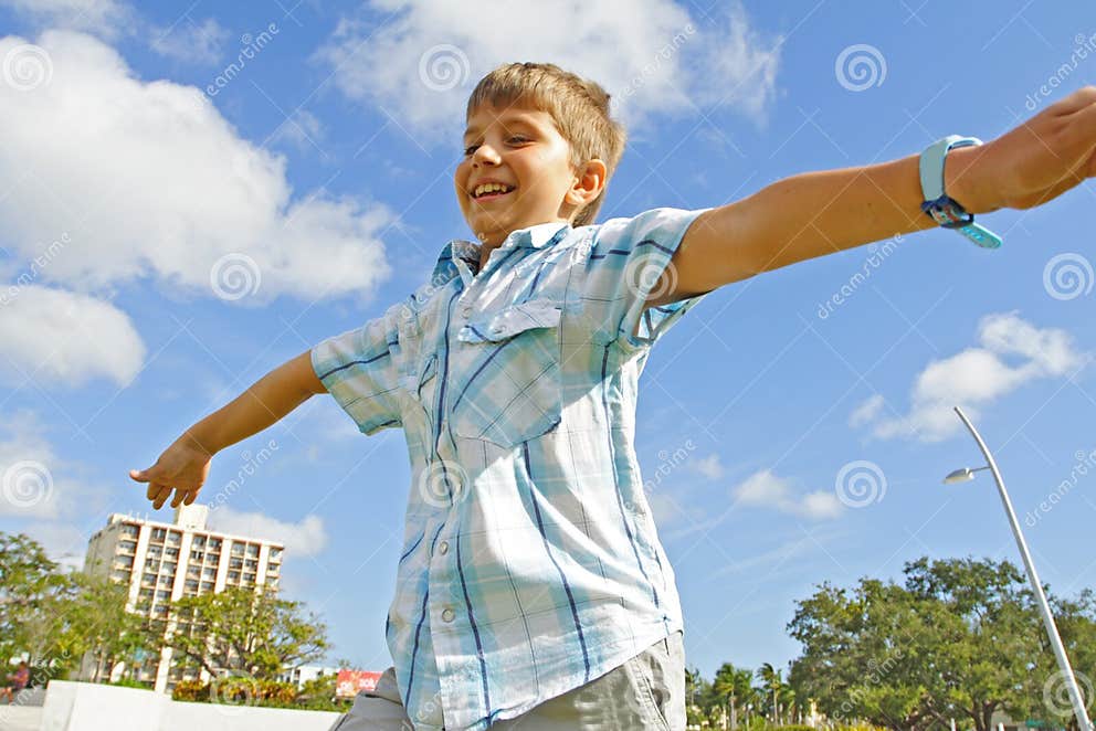 Pretending to fly stock photo. Image of caucasian, outdoors - 4088506