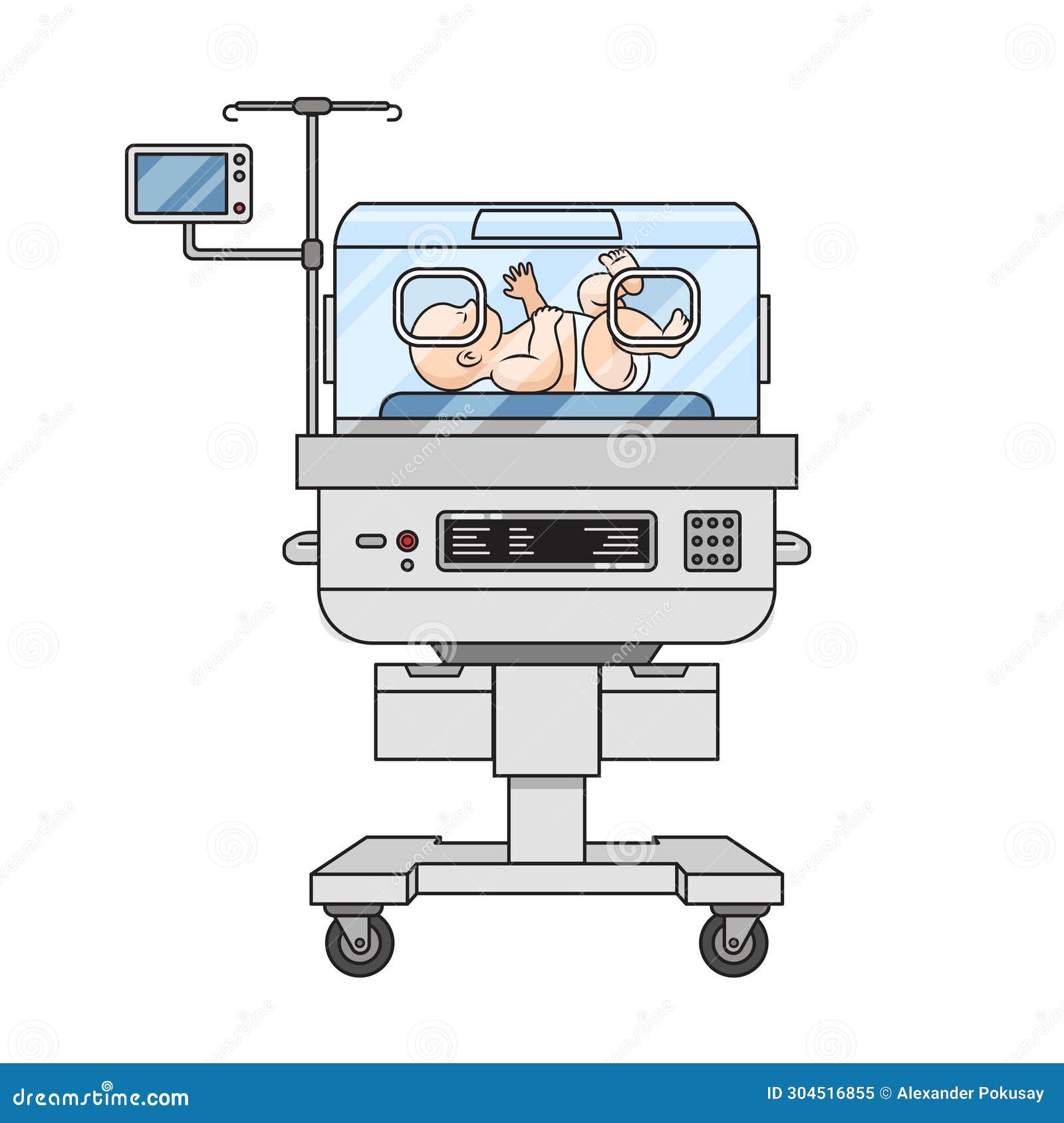 Preterm Birth Baby at Neonatal Incubator Medical Stock Illustration ... Preterm Birth Baby at Neonatal Incubator Medical Stock Illustration ...