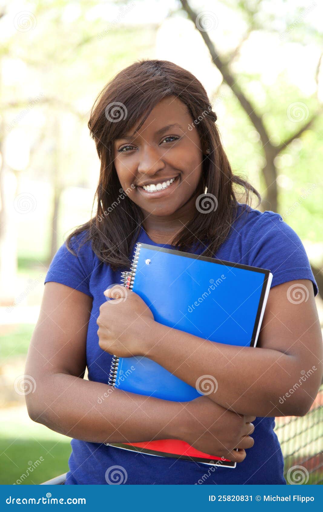 A Pretty African-American College Student Stock Image - Image of beauty ...