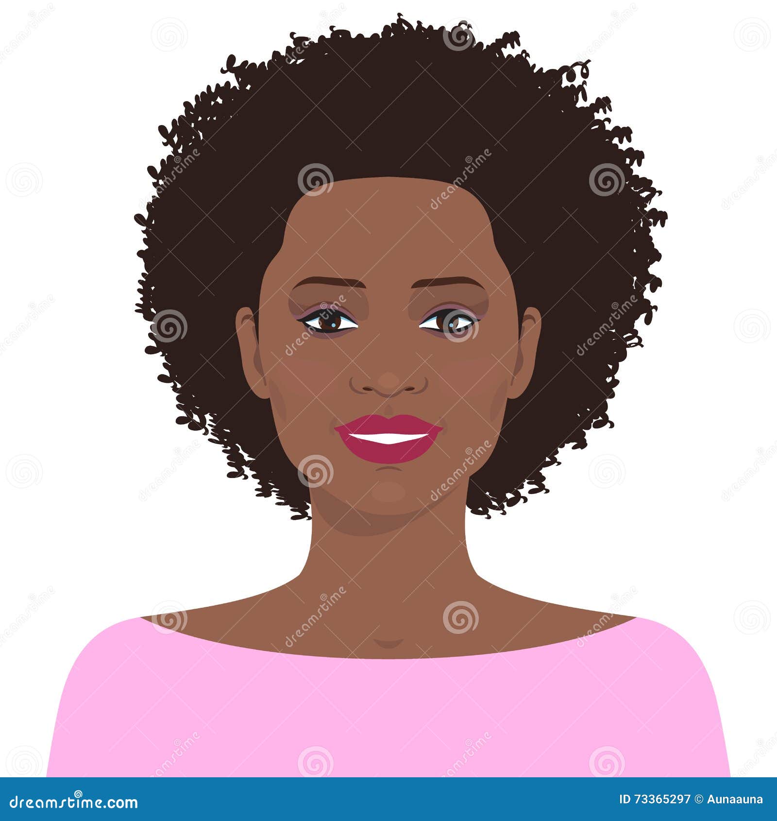 Pretty African American Woman Stock Vector Illustration Of African