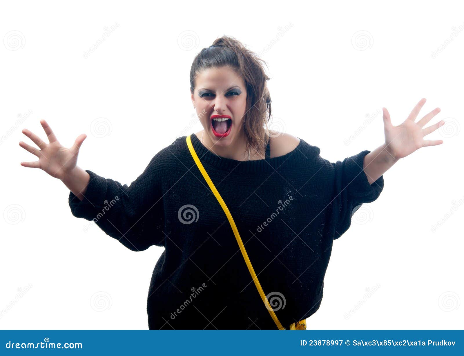 Pretty Angry Woman Screaming Stock Image - Image of stress, frustration ...