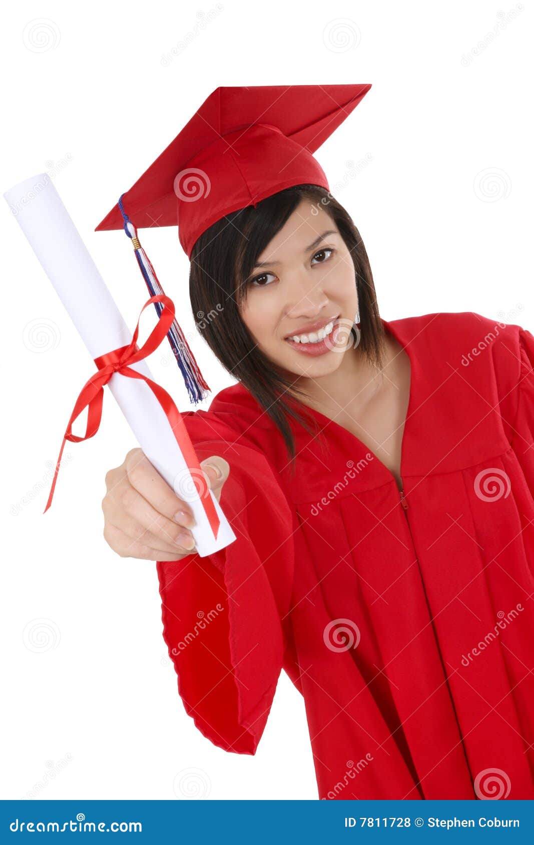Pretty Asian Graduate Woman Stock Photo - Image of degree, chinese: 7811728