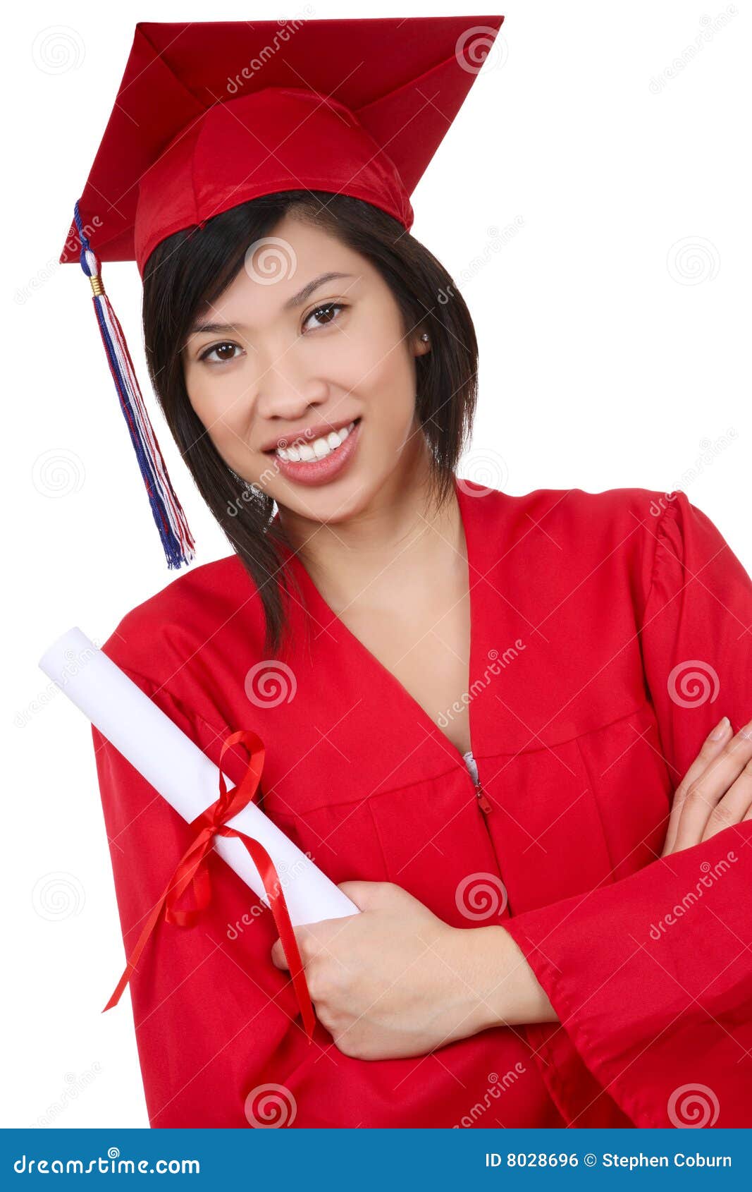 Pretty Asian Graduate Woman Stock Photo - Image of education, success ...