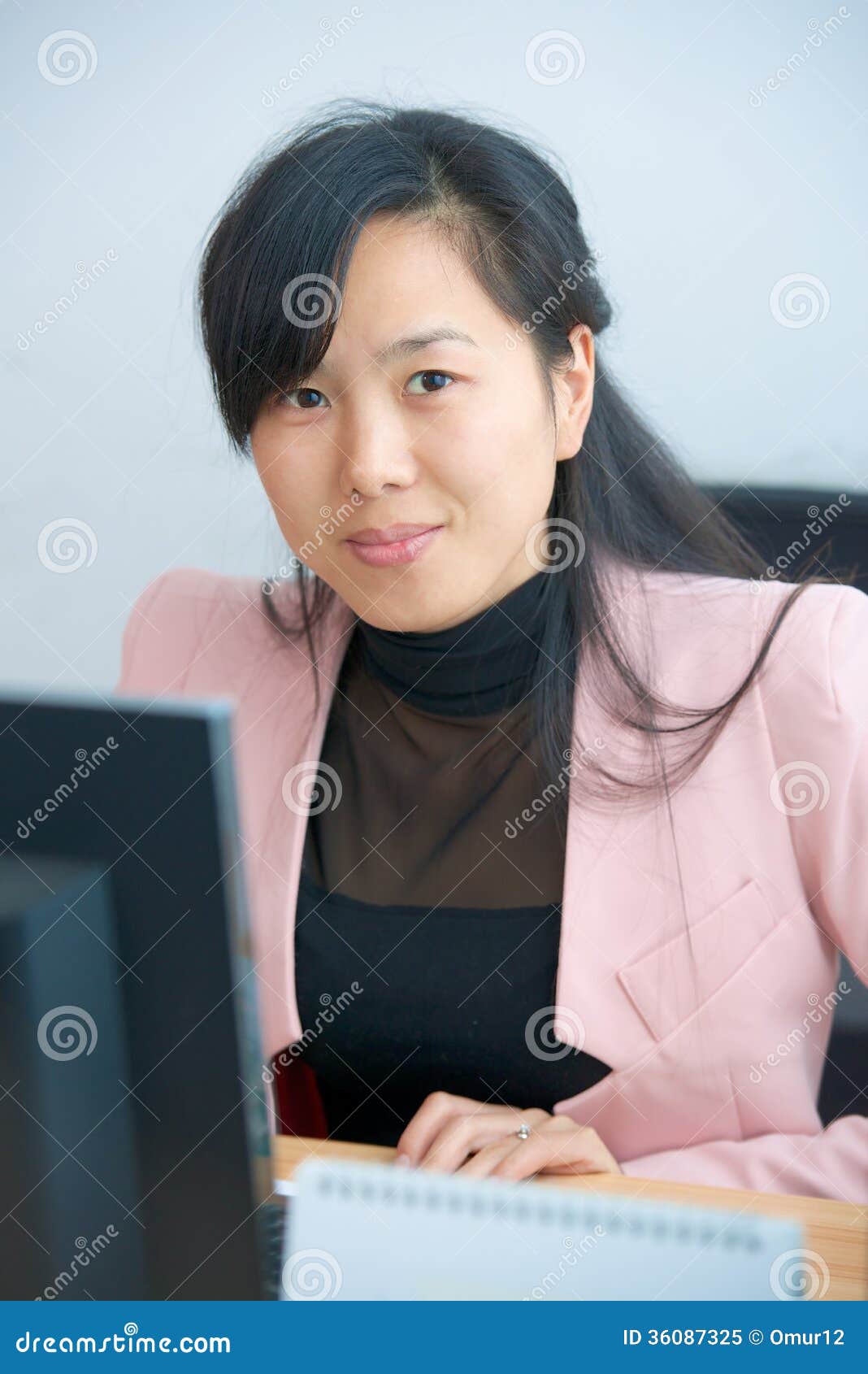 Pretty asian manager woman stock image. Image of people - 36087325