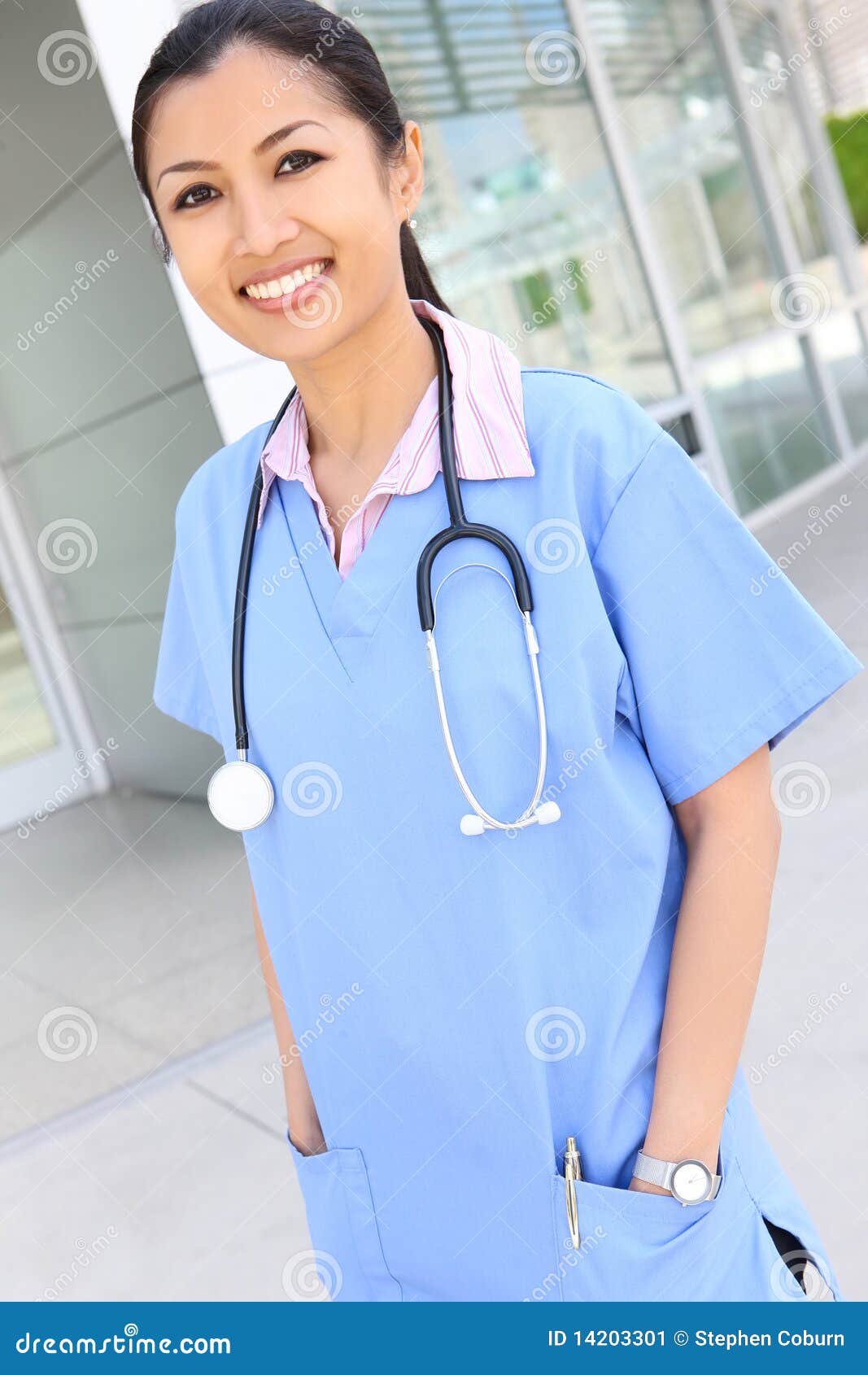 Pretty Asian Nurse stock image. Image of health, care - 14203301