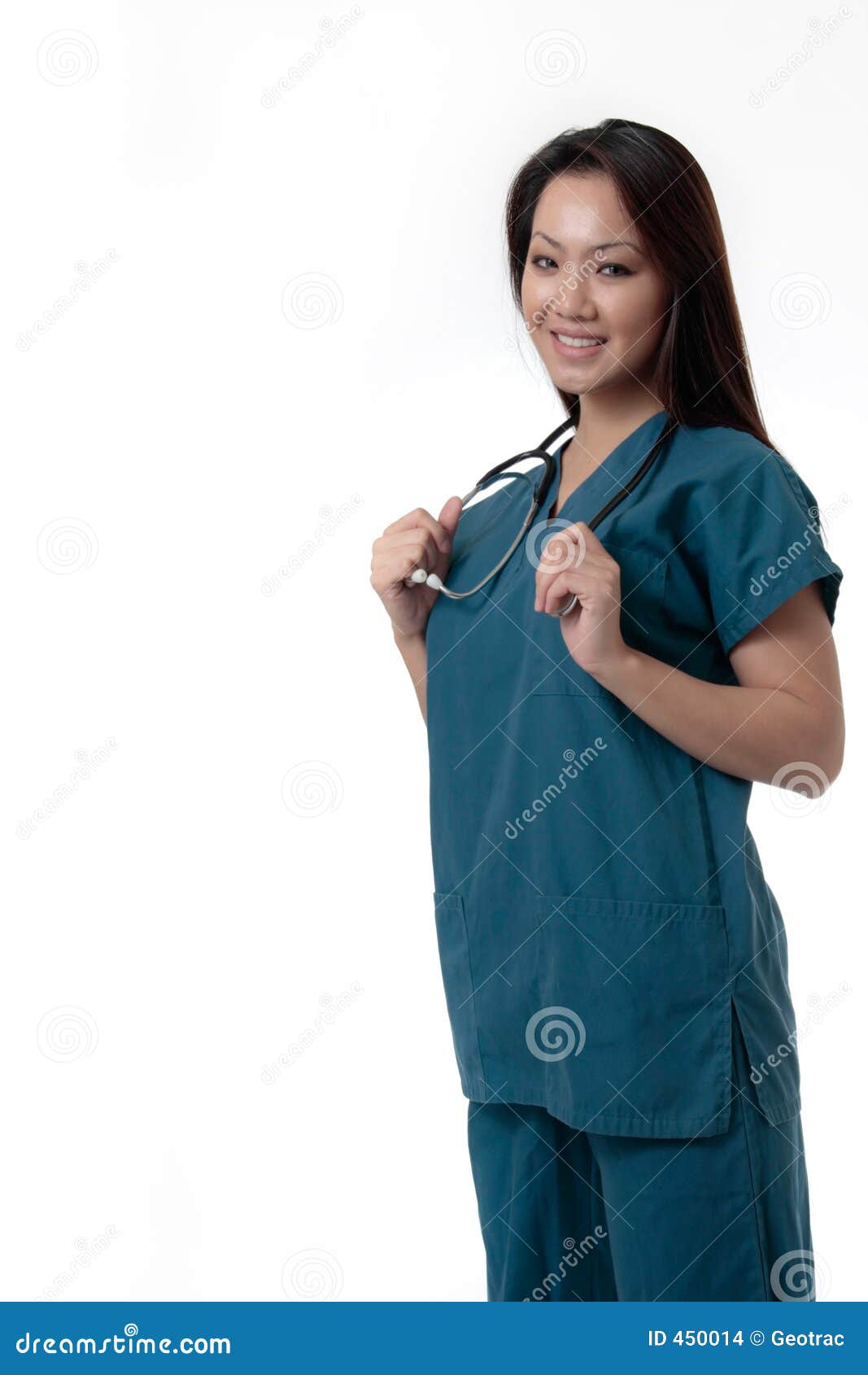 Pretty Asian Nurse with Friendly Expression Stock Photo - Image of ...