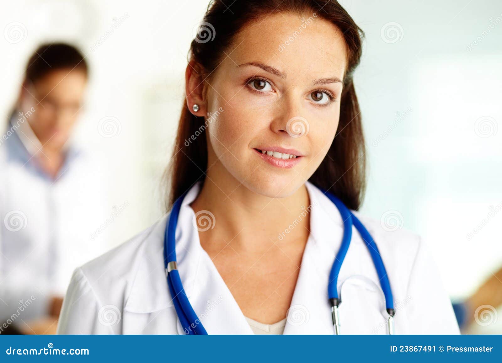Pretty assistant stock image. Image of clinic, feminine - 23867491