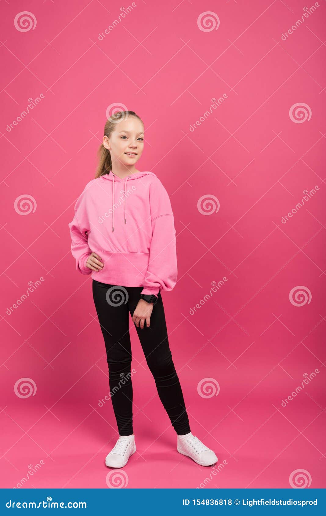 Pretty Athletic Kid Posing in Sportswear, Stock Photo - Image of sporty ...