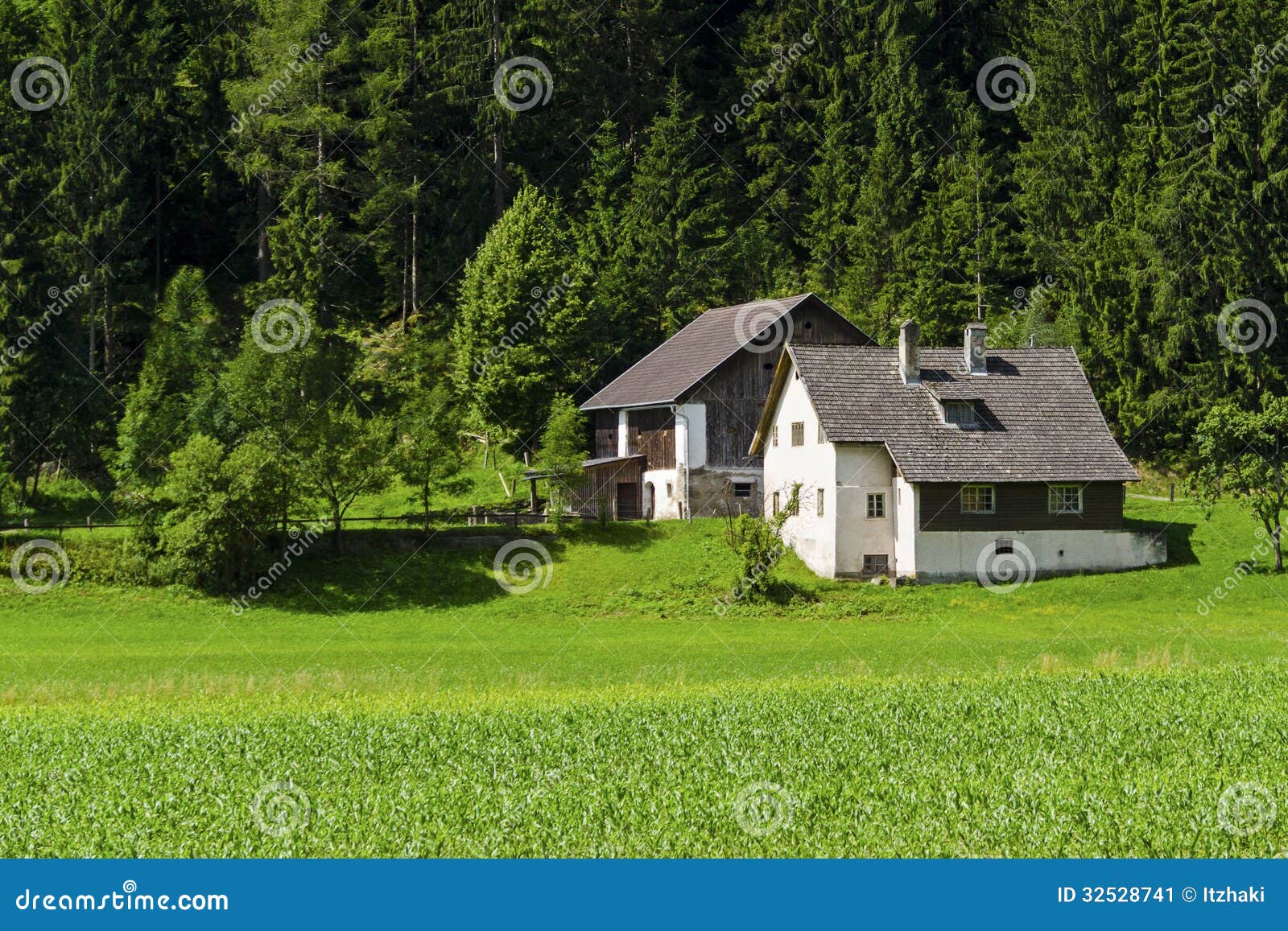 Pretty austrian farmhouse stock image. Image of residence - 32528741