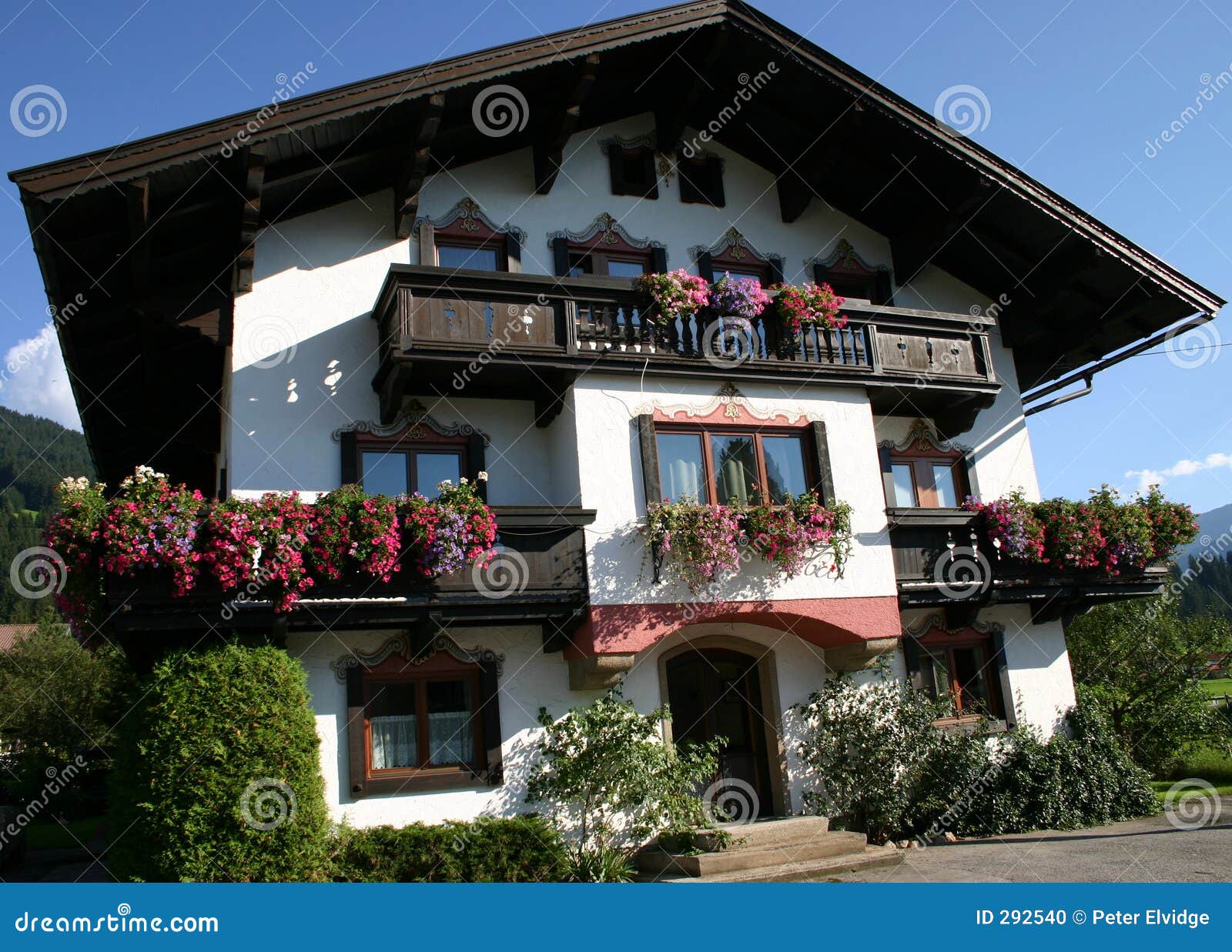 Pretty Austrian house stock photo. Image of tyrol, property - 292540