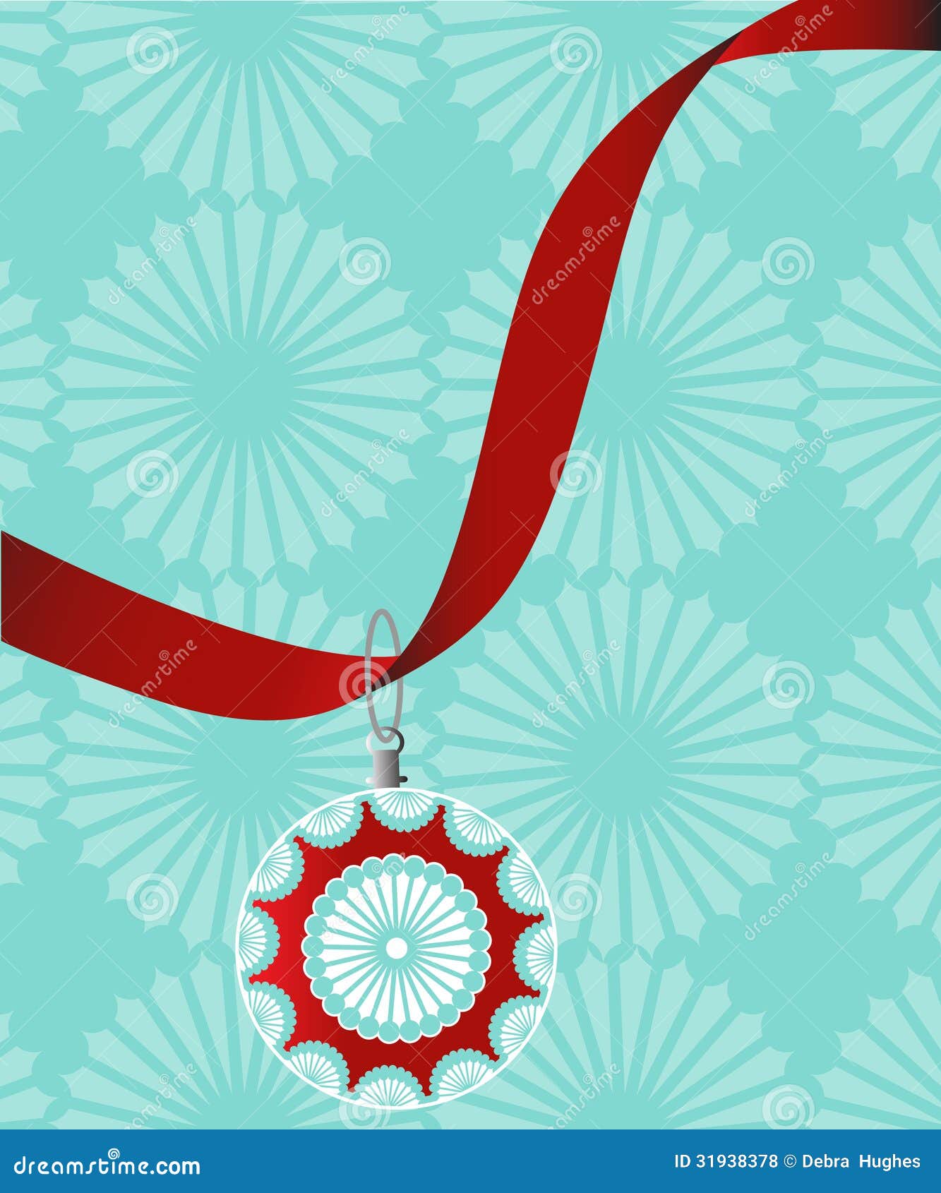 Pretty bauble on ribbon stock vector. Illustration of embroidery - 31938378