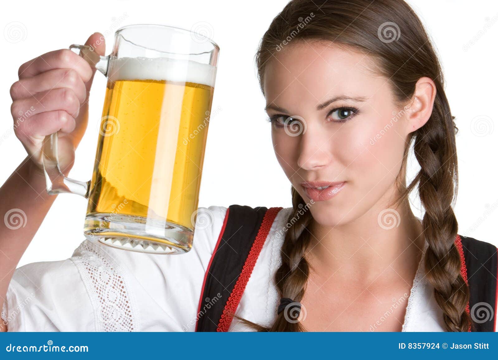 Pretty Beer Woman stock photo. Image of octoberfest, durndel - 8357924