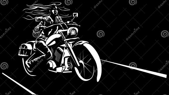 Pretty biker woman stock vector. Illustration of style - 19661613